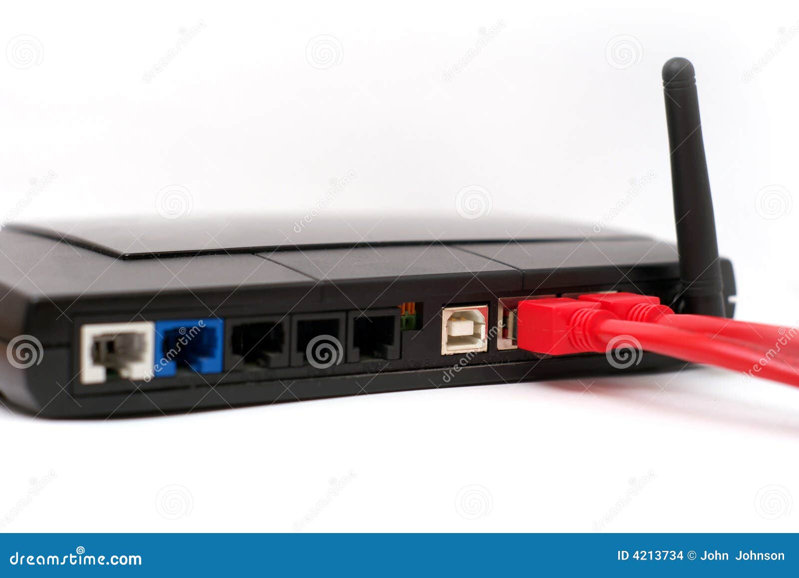Router Backside stock photo. Image of commerce, network - 4213734
