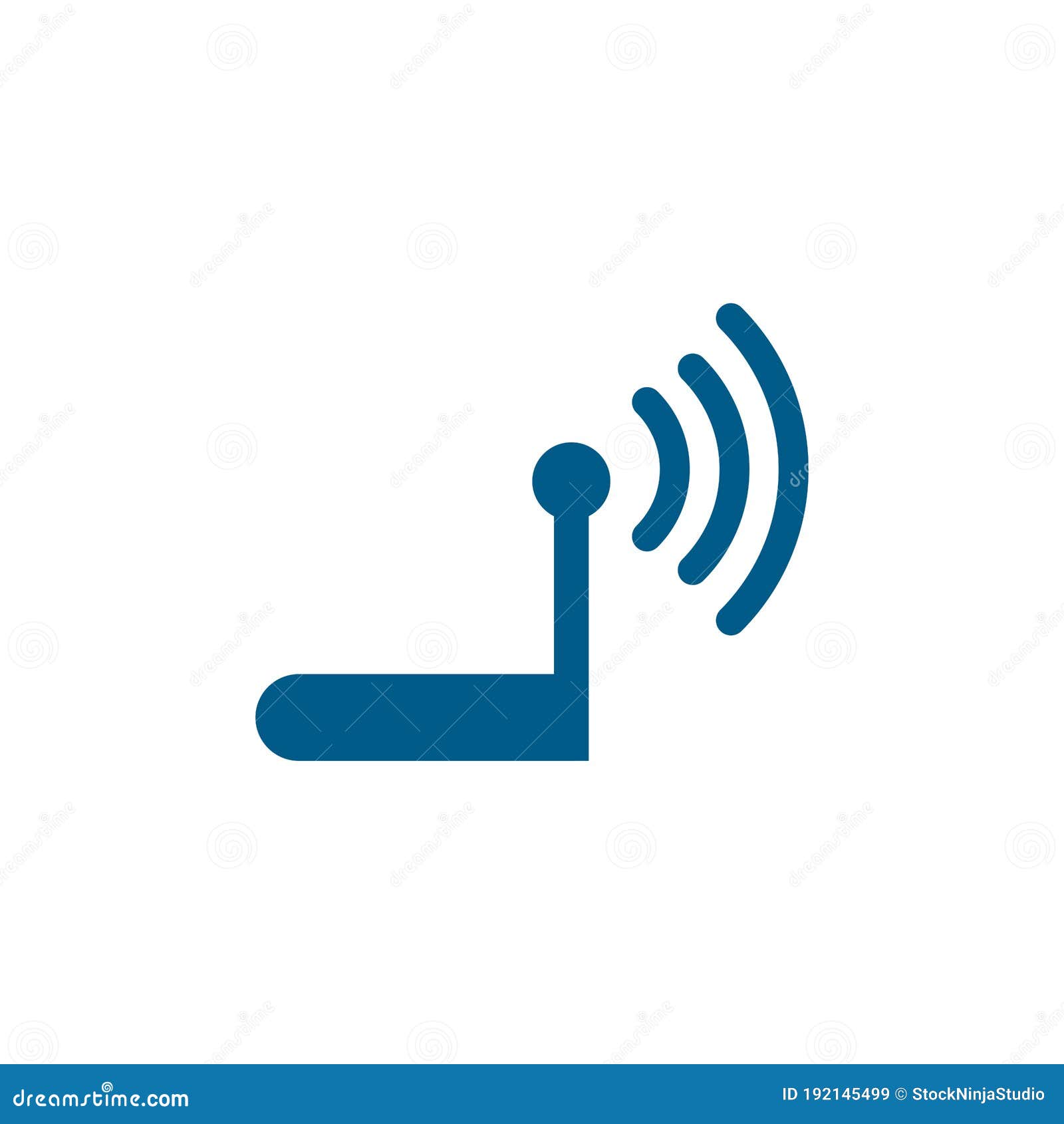 Router Blue Icon on White Background. Blue Flat Style Vector ...