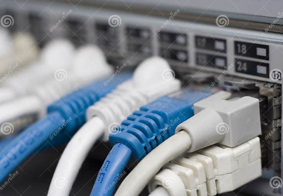Router with Cables stock photo. Image of broadband, cable - 3209440