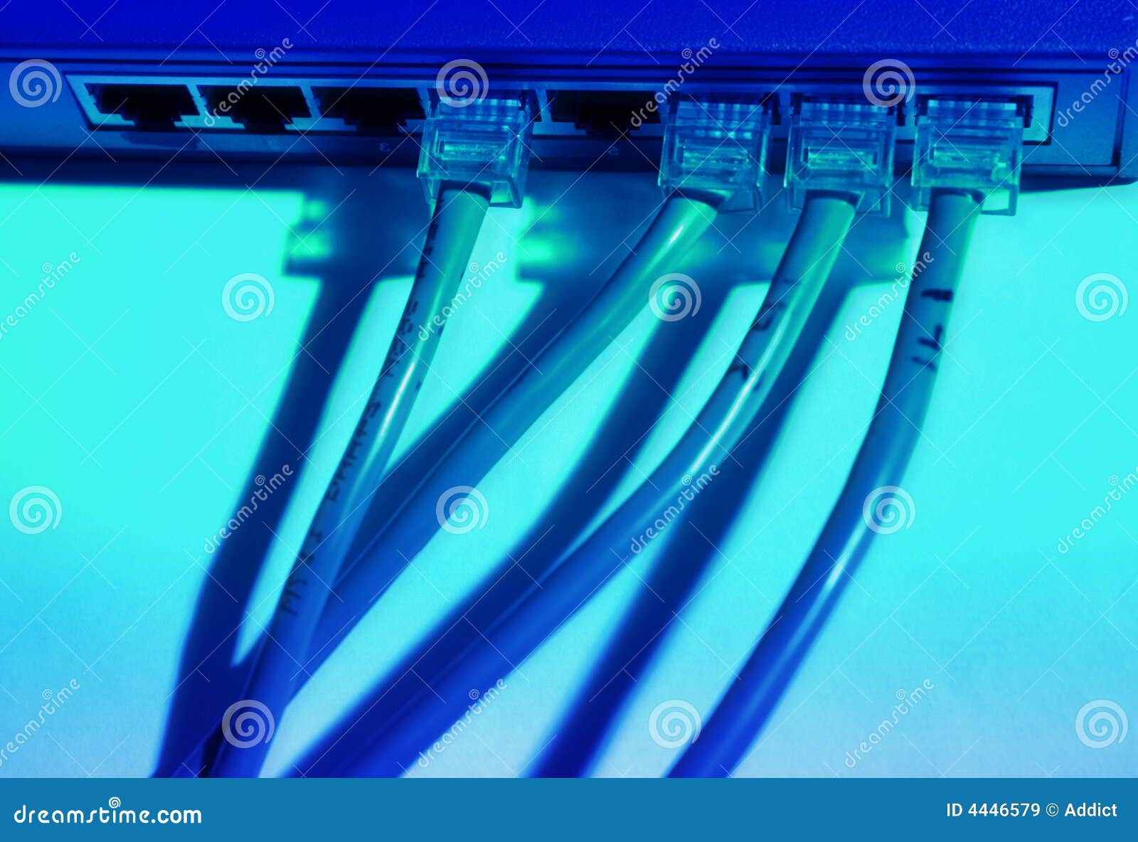 Router with cables stock image. Image of computers, electronic - 4446579
