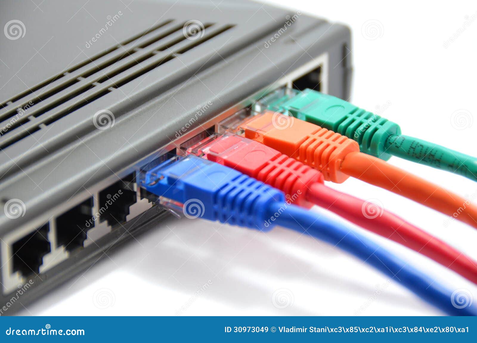 Router and cables stock image. Image of ethernet, cable - 30973049