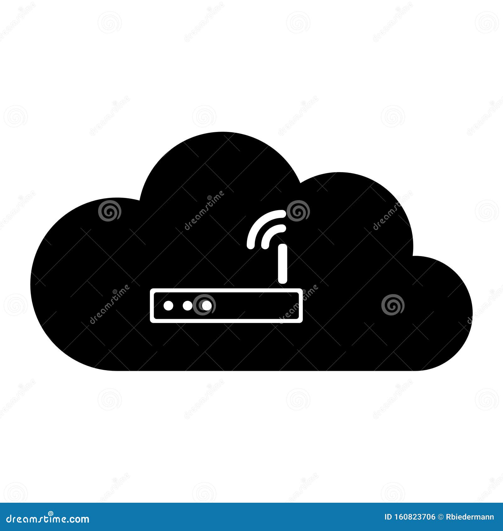 Router and Cloud As Vector Illustration Stock Vector - Illustration of ...