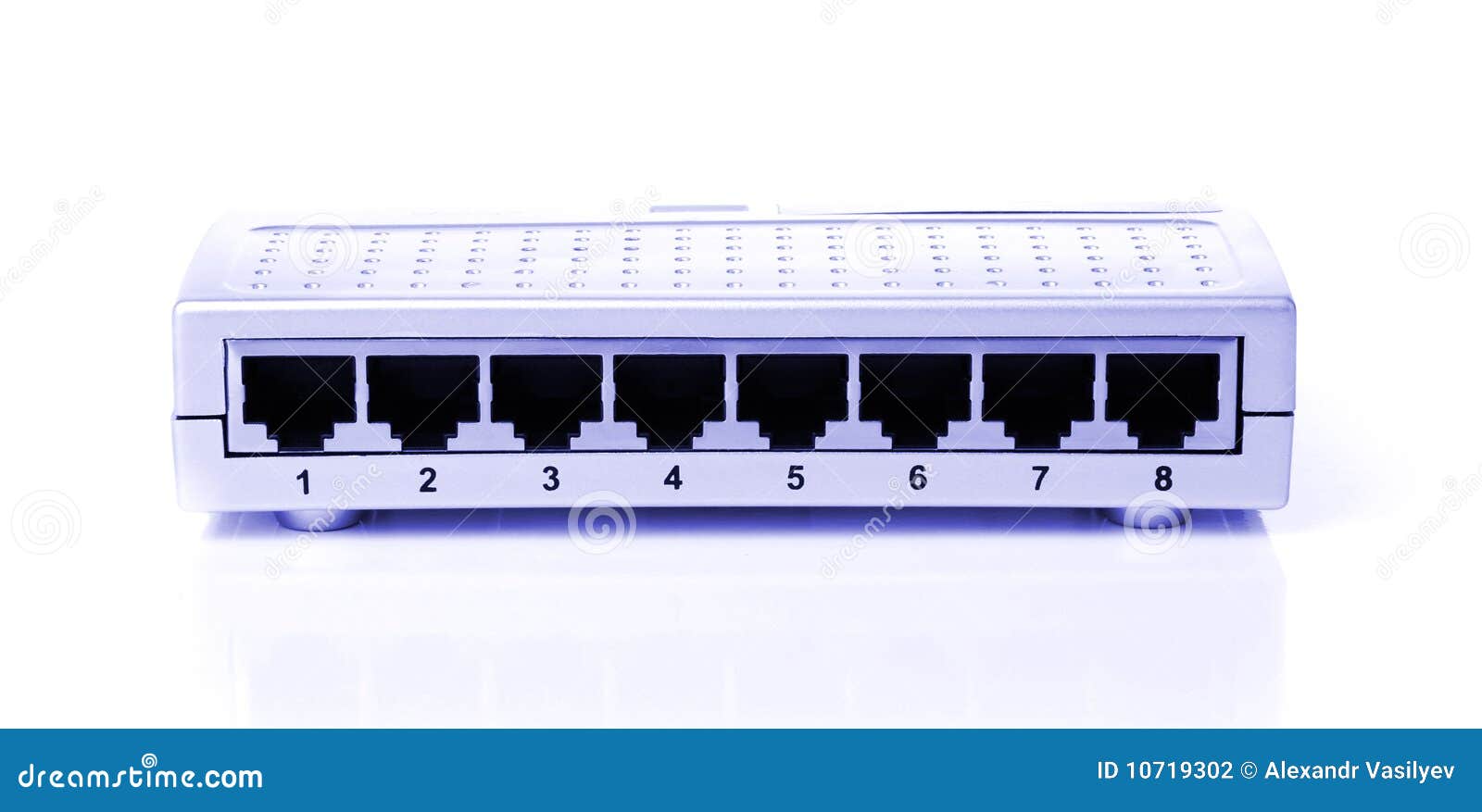 Router, Commutator, Switchboard with the Connected Stock Photo - Image ...
