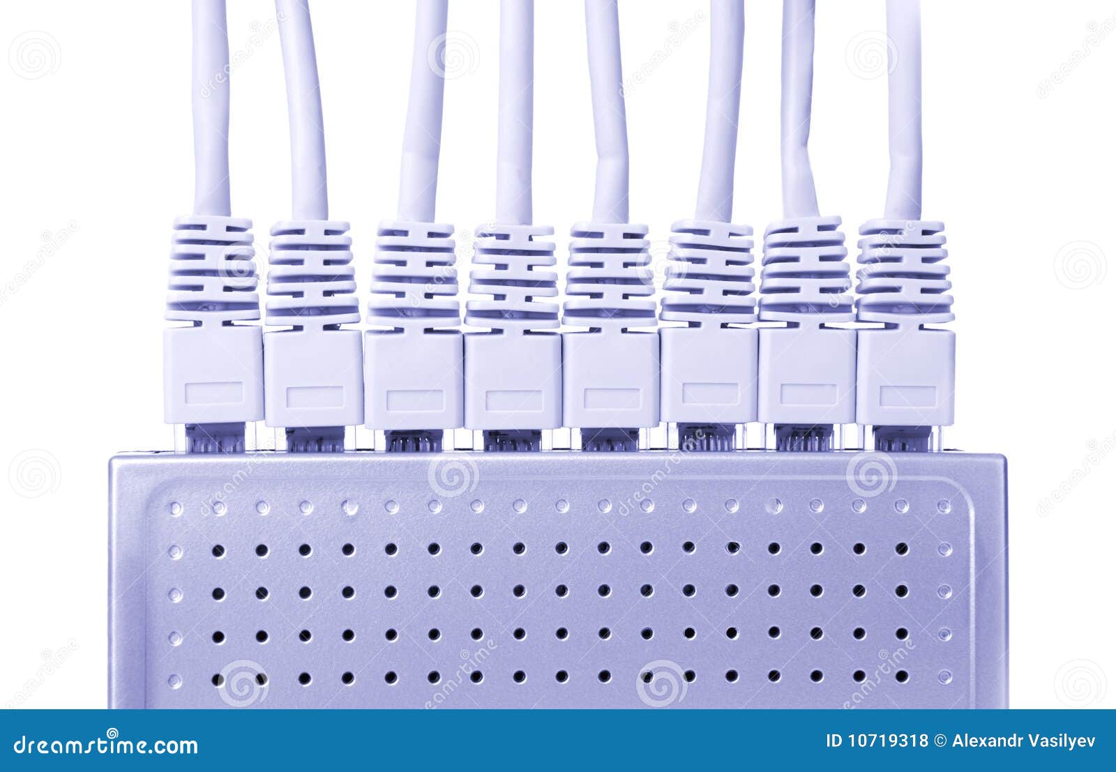Router, Commutator, Switchboard with the Connected Stock Photo - Image ...