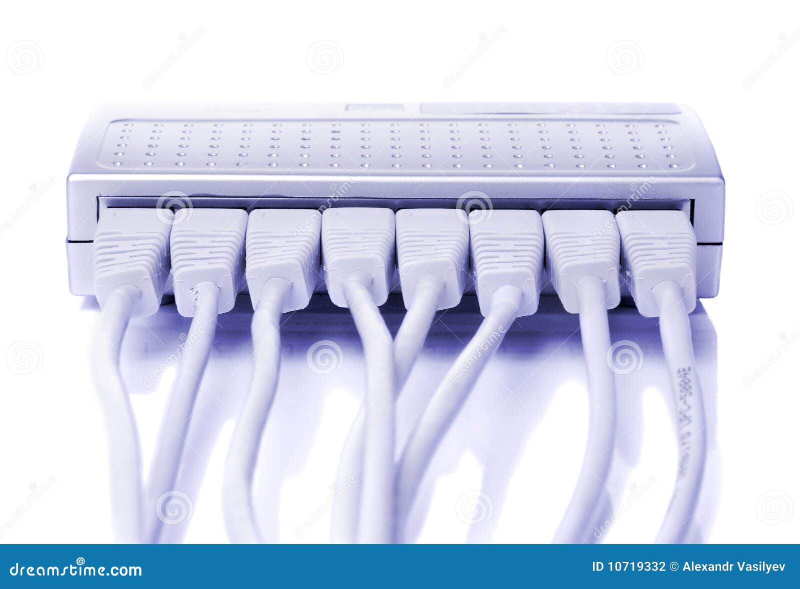 Router, Commutator, Switchboard with the Connected Stock Photo - Image ...