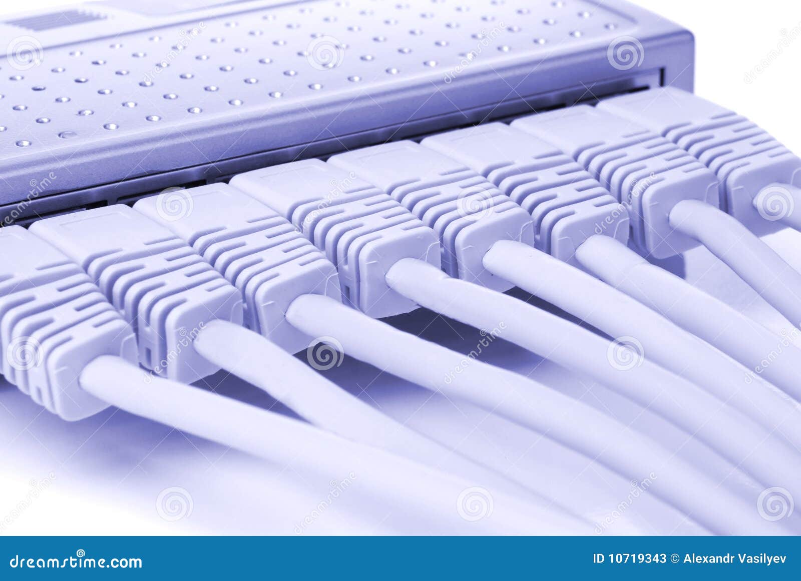 Router, Commutator, Switchboard with the Connected Stock Image - Image ...