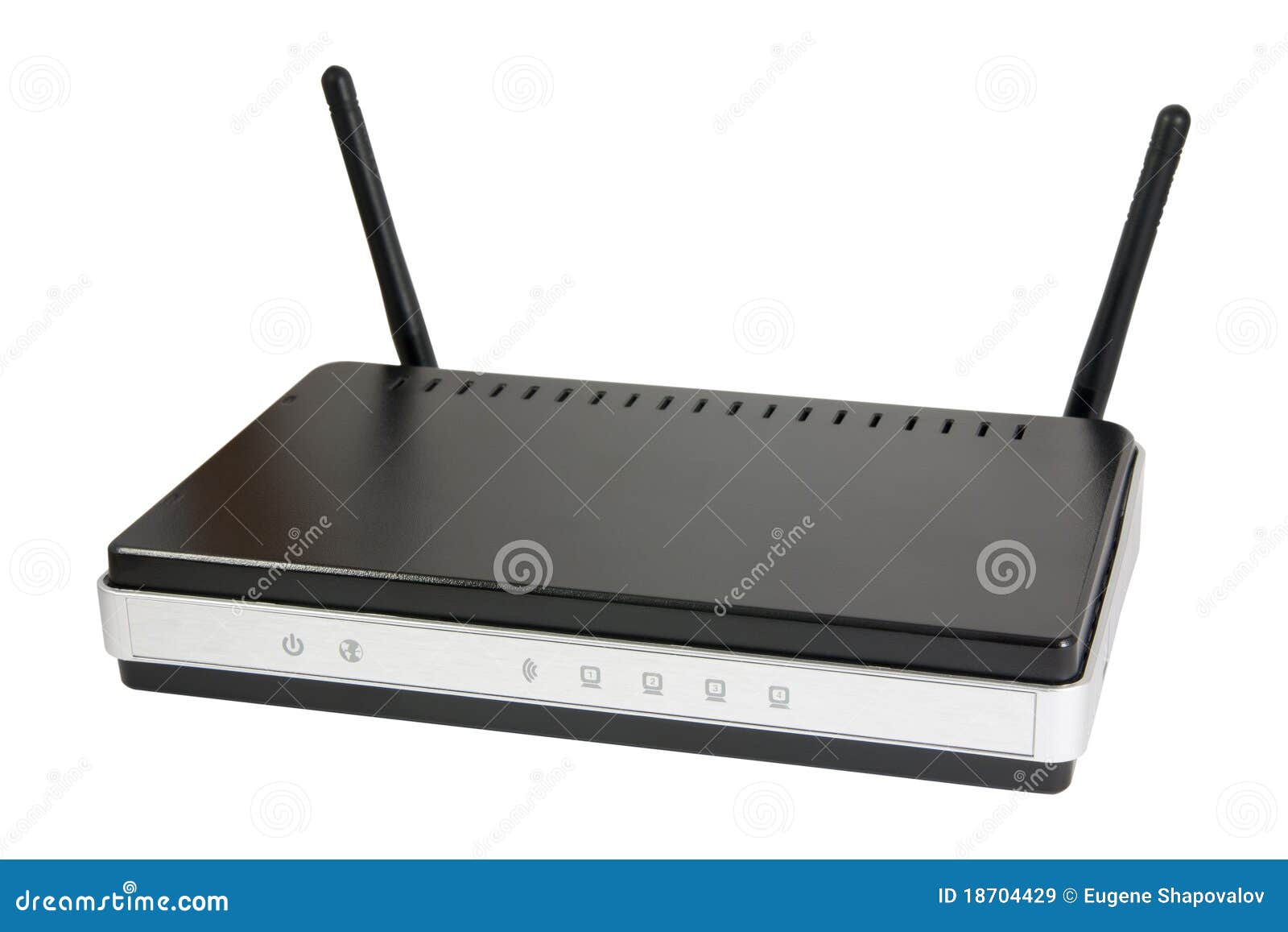 Router De WiFi Com Duas Antenas Imagem de Stock - Imagem de isolado ...