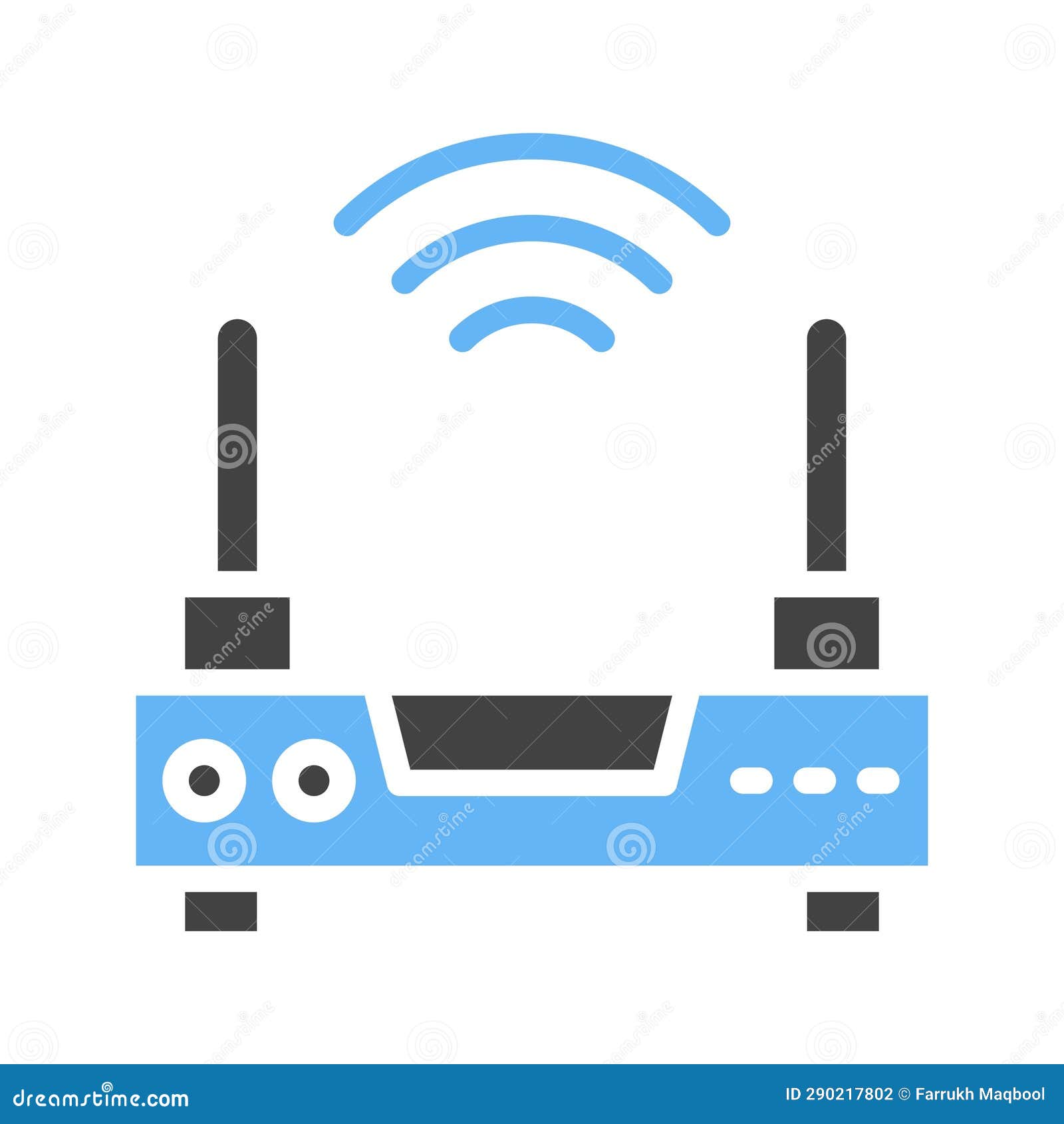 Router Device Icon Image. stock vector. Illustration of wifi - 290217802