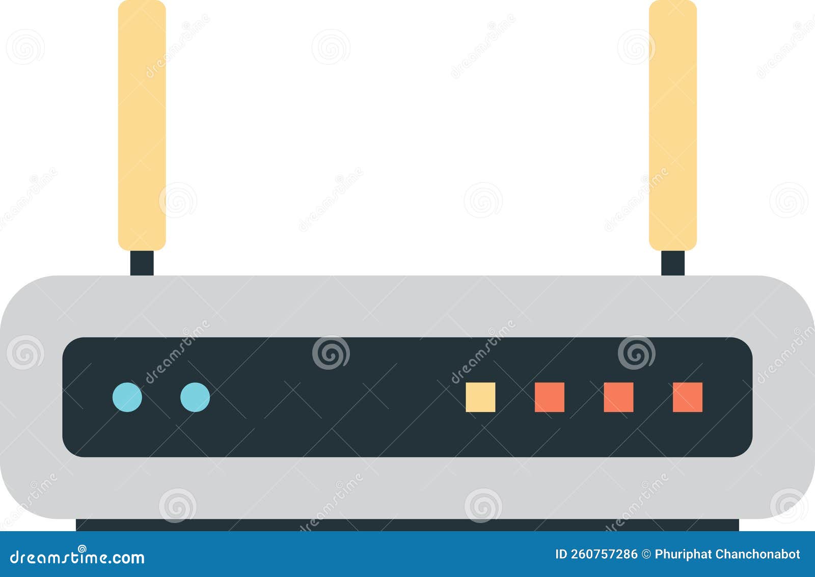 Router Device Illustration in Minimal Style Stock Vector - Illustration ...
