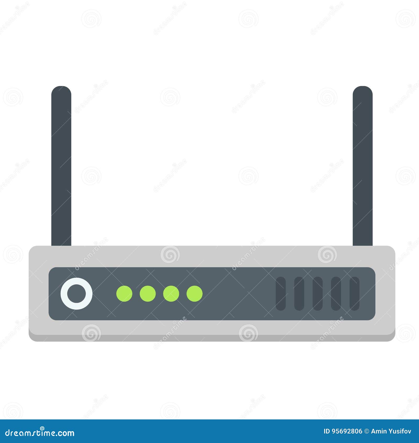 Router Flat Icon. Vector Router. Router And Signal Symbol. Wi-Fi Router ...