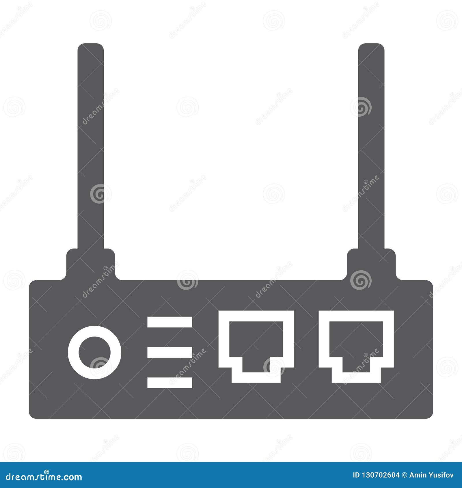 Router Glyph Icon, Internet and Connection, Wifi Sign, Vector Graphics ...