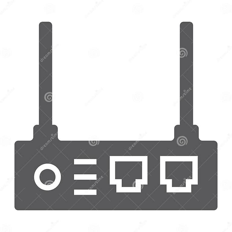 Router Glyph Icon, Internet and Connection, Wifi Sign, Vector Graphics ...