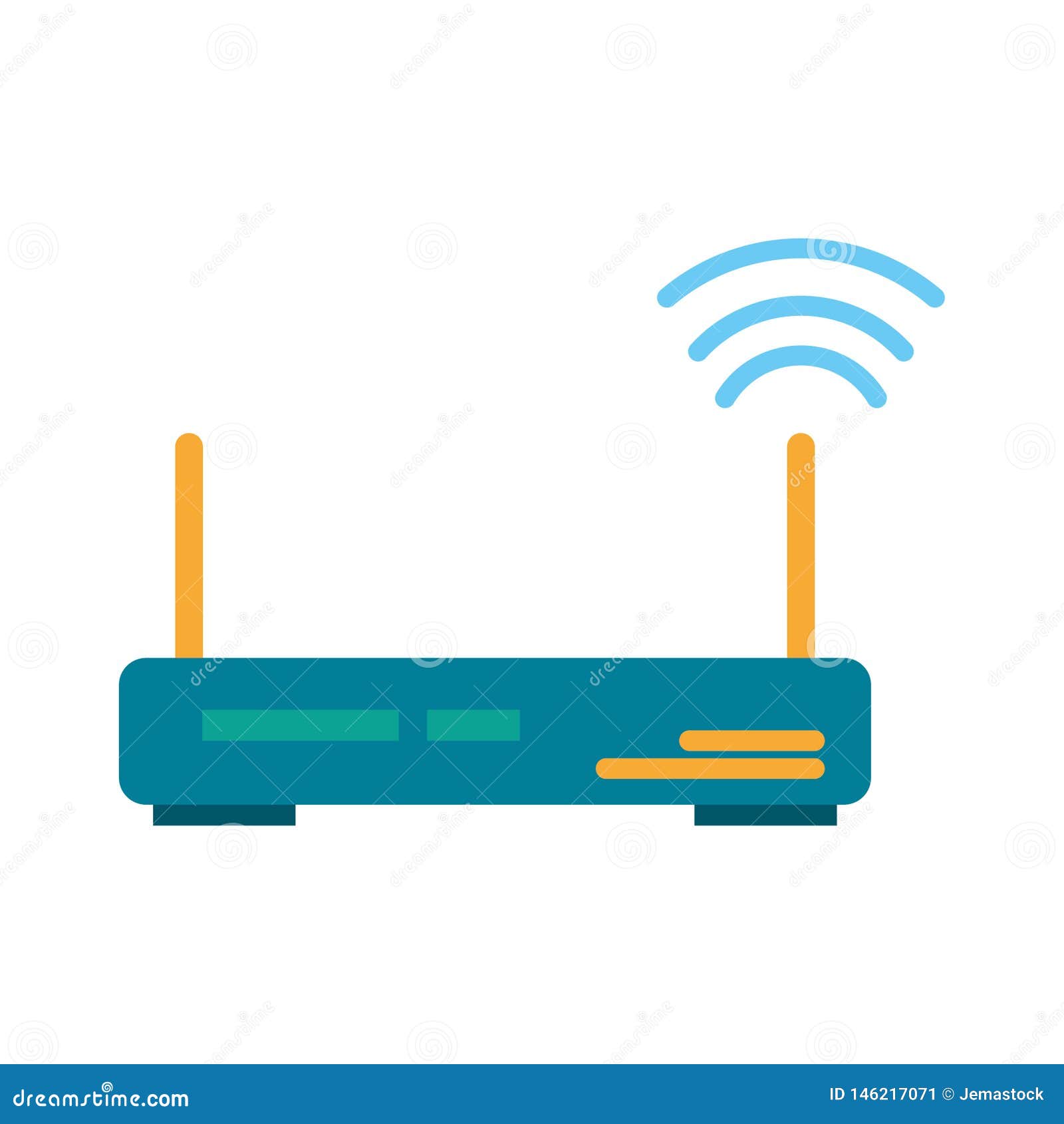 Router icon cartoon stock vector. Illustration of office - 146217071