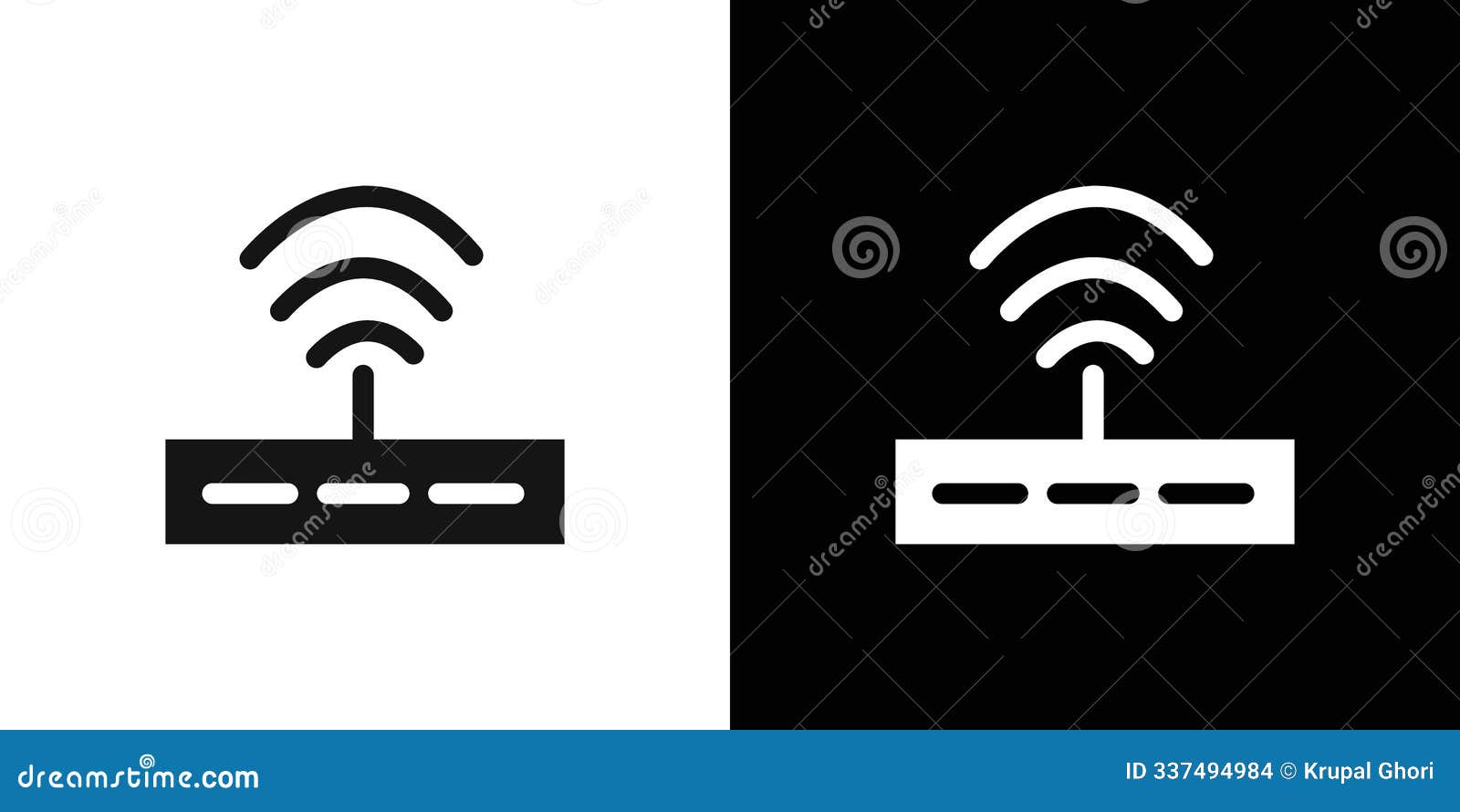 Router Icon Black Line Art Vector Logo | CartoonDealer.com #330201855