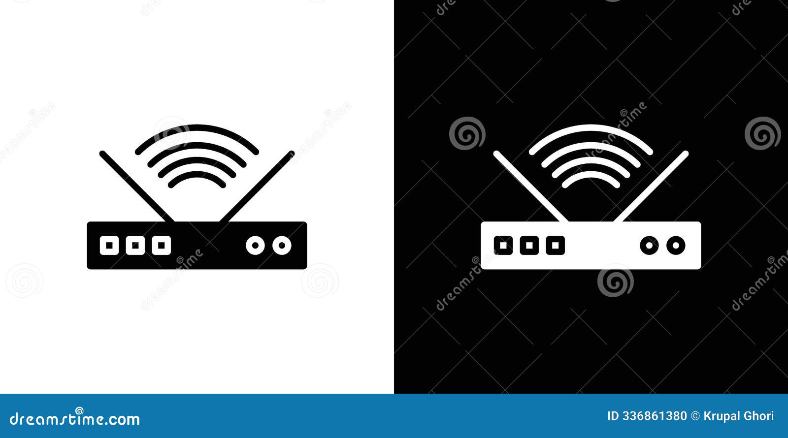 Router Icon Black Line Art Vector Logo | CartoonDealer.com #330201855