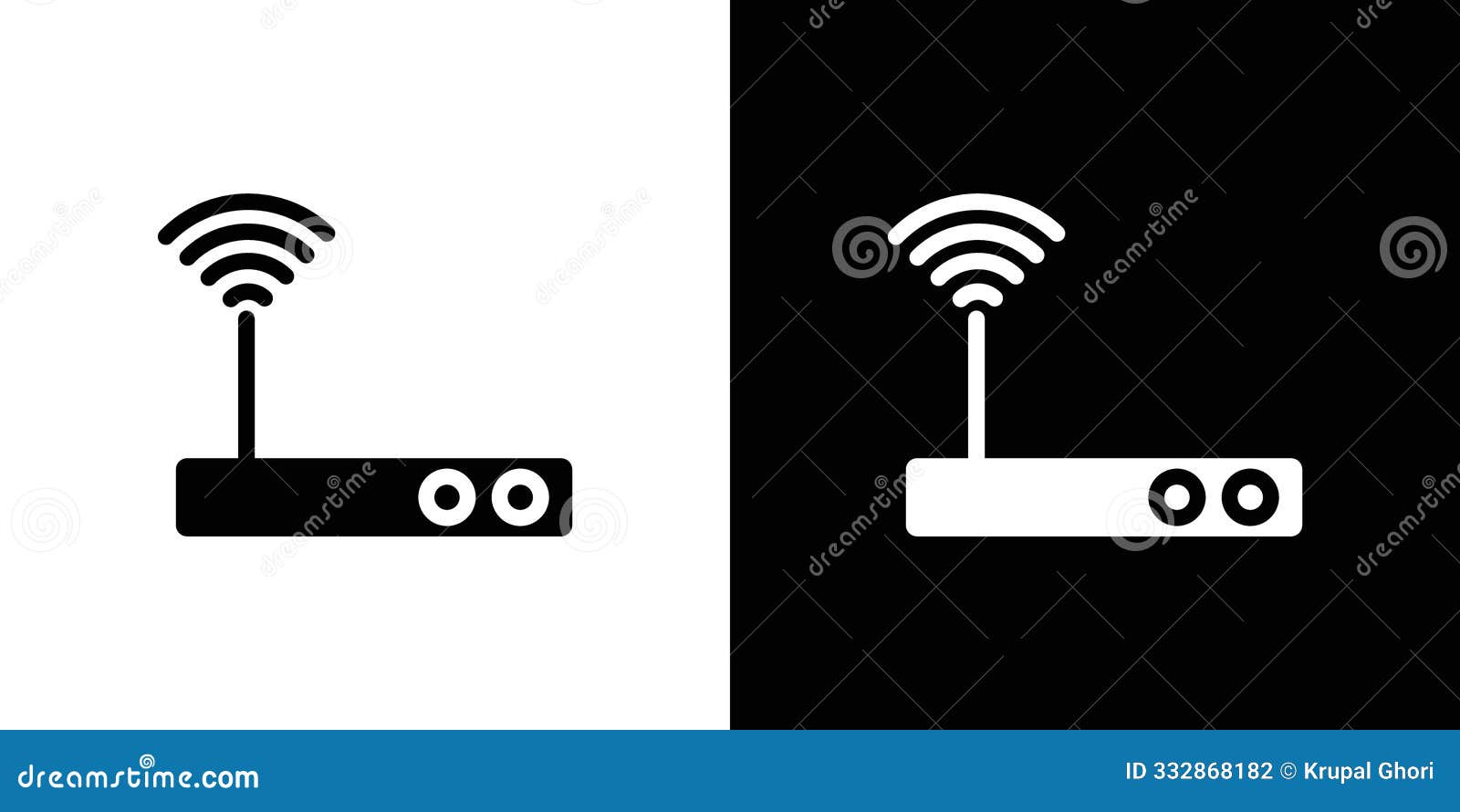 Router Icon Black Line Art Vector Logo | CartoonDealer.com #330201855