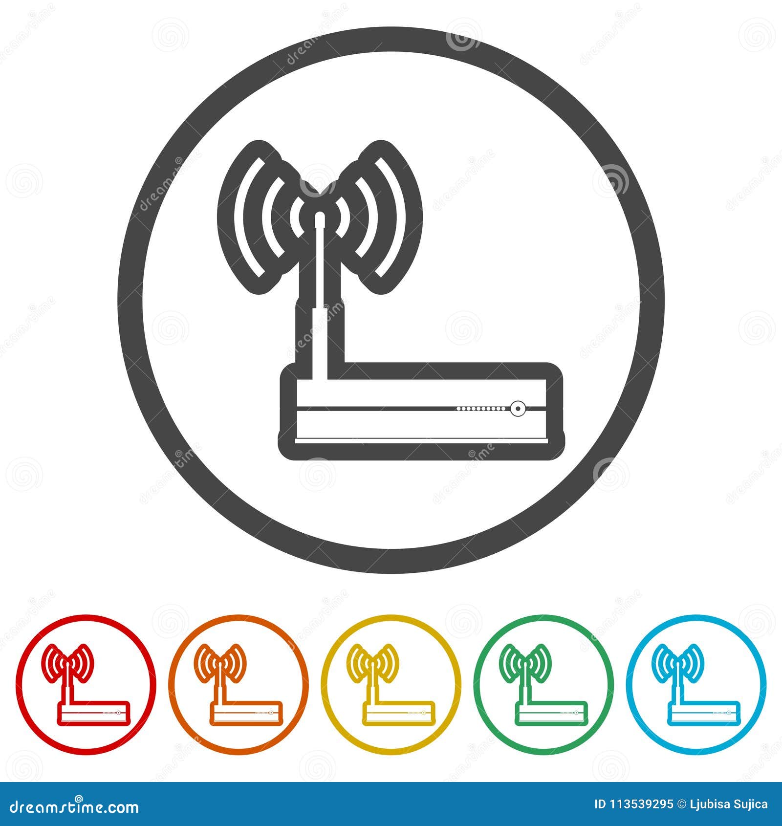 Router Icon, Modem Router, 6 Colors Included Stock Vector ...