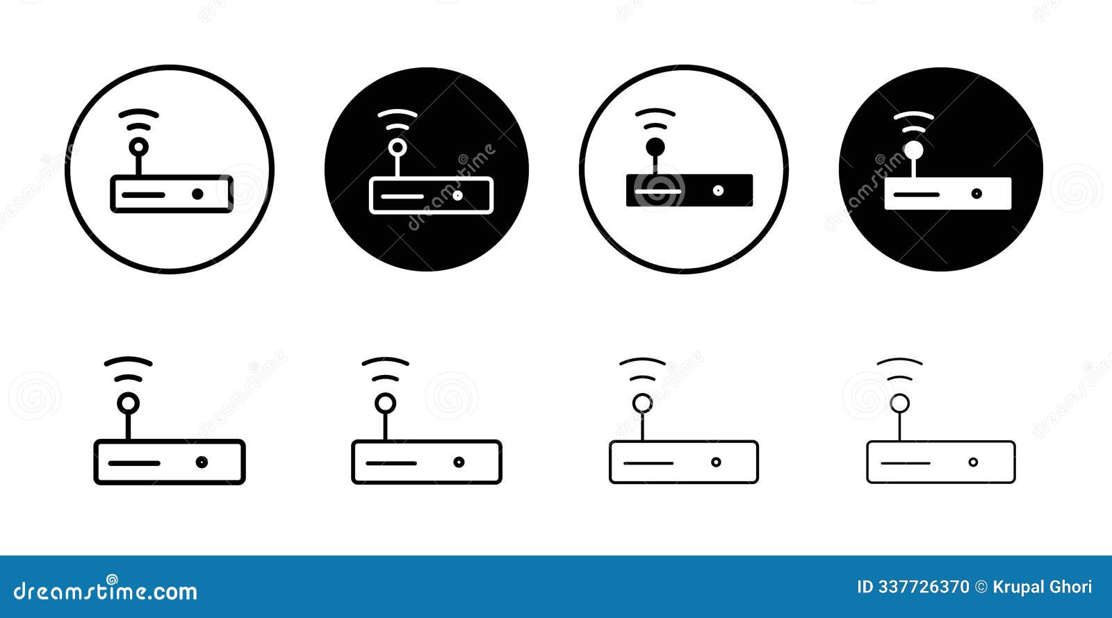 Router Icon Black Line Art Vector Logo | CartoonDealer.com #330201855