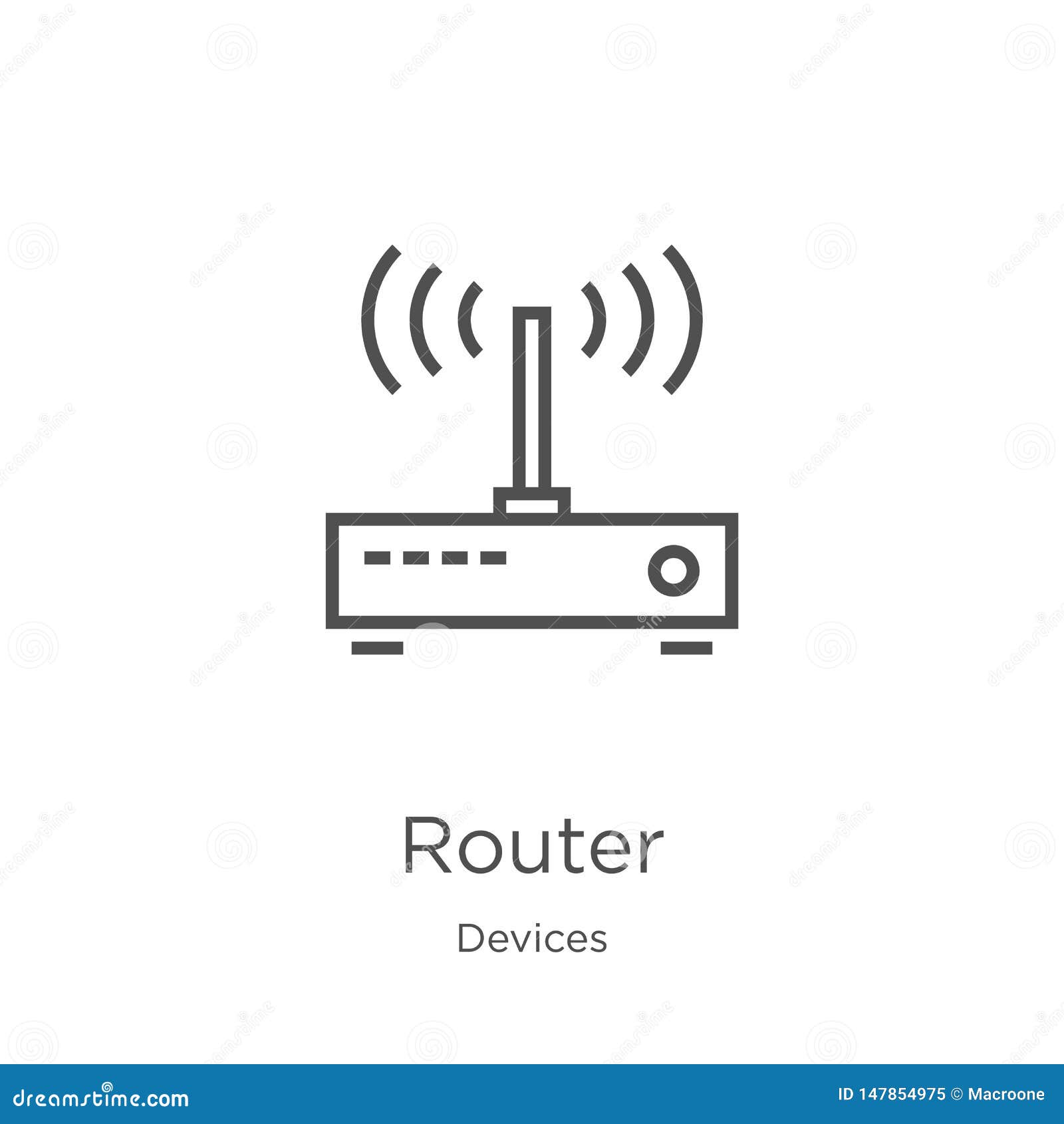 Router Icon Vector from Devices Collection. Thin Line Router Outline ...