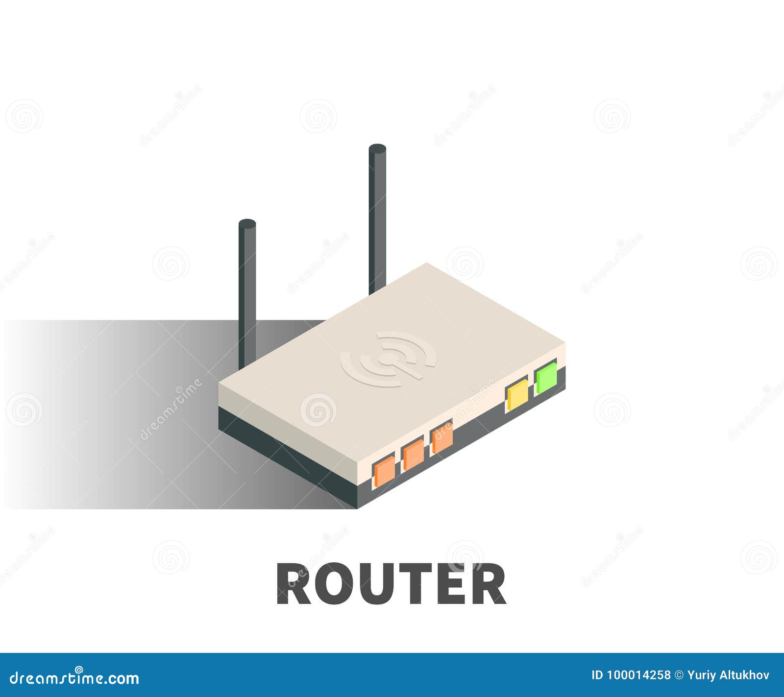 Router Icon, Vector Symbol. Stock Vector - Illustration of perspective ...