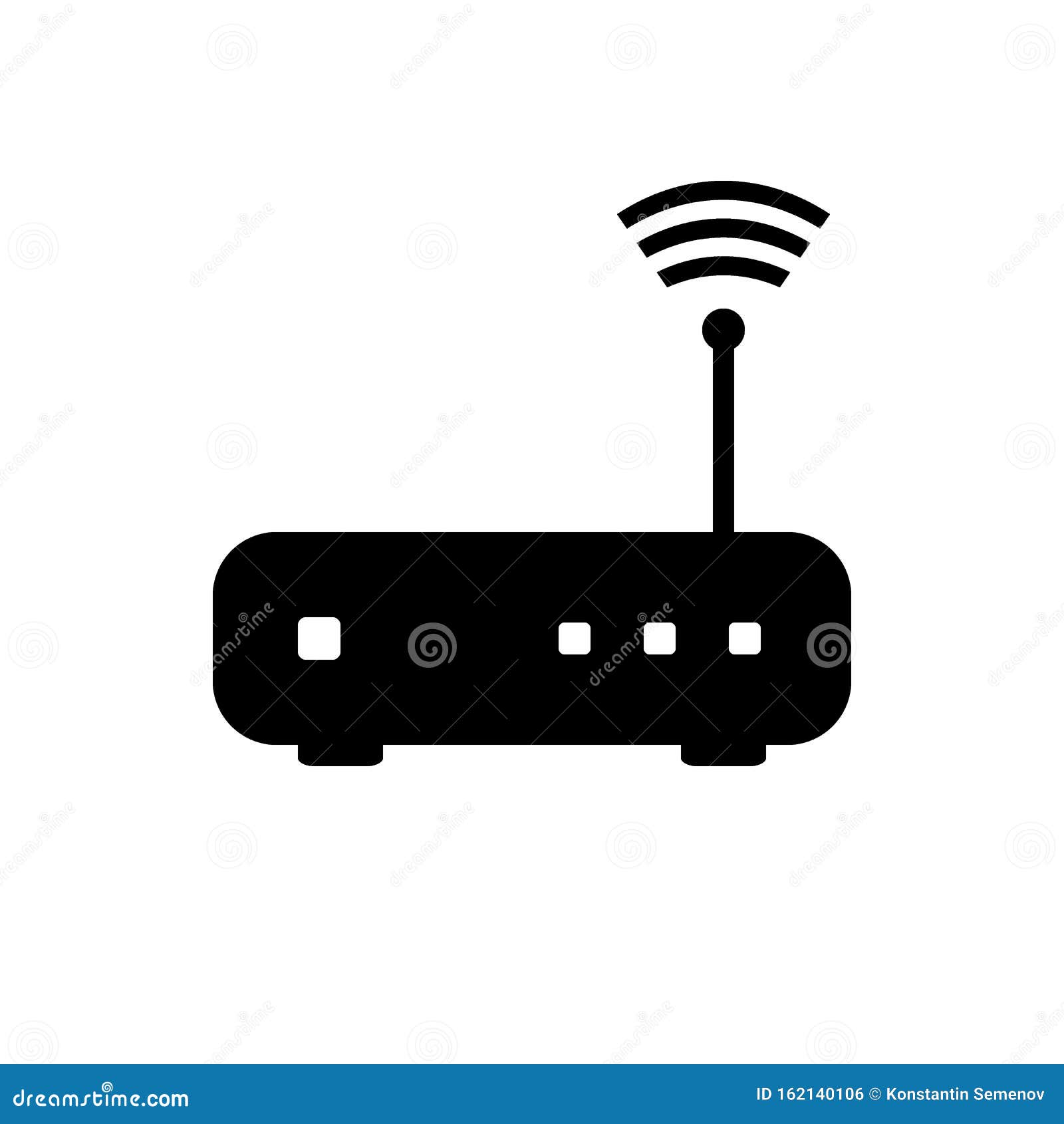 Router icon on white stock illustration. Illustration of simple - 162140106