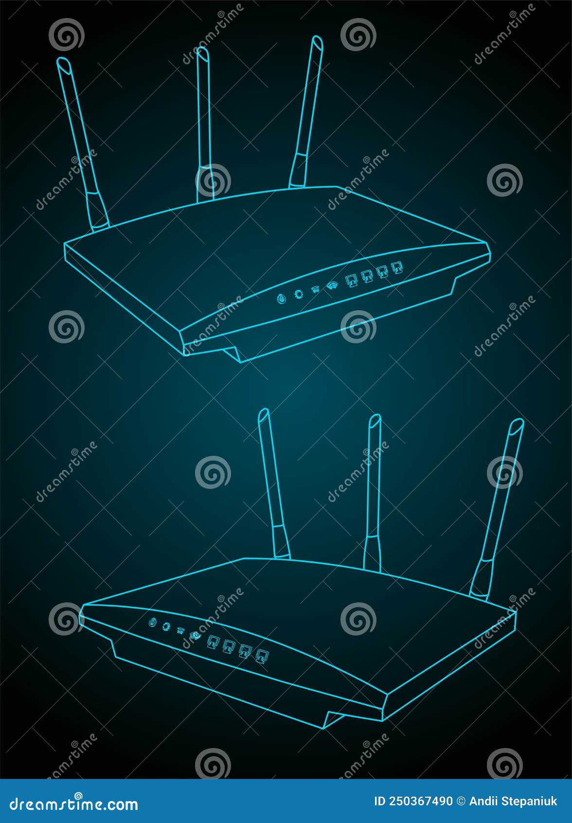 Router illustration stock vector. Illustration of connect - 250367490