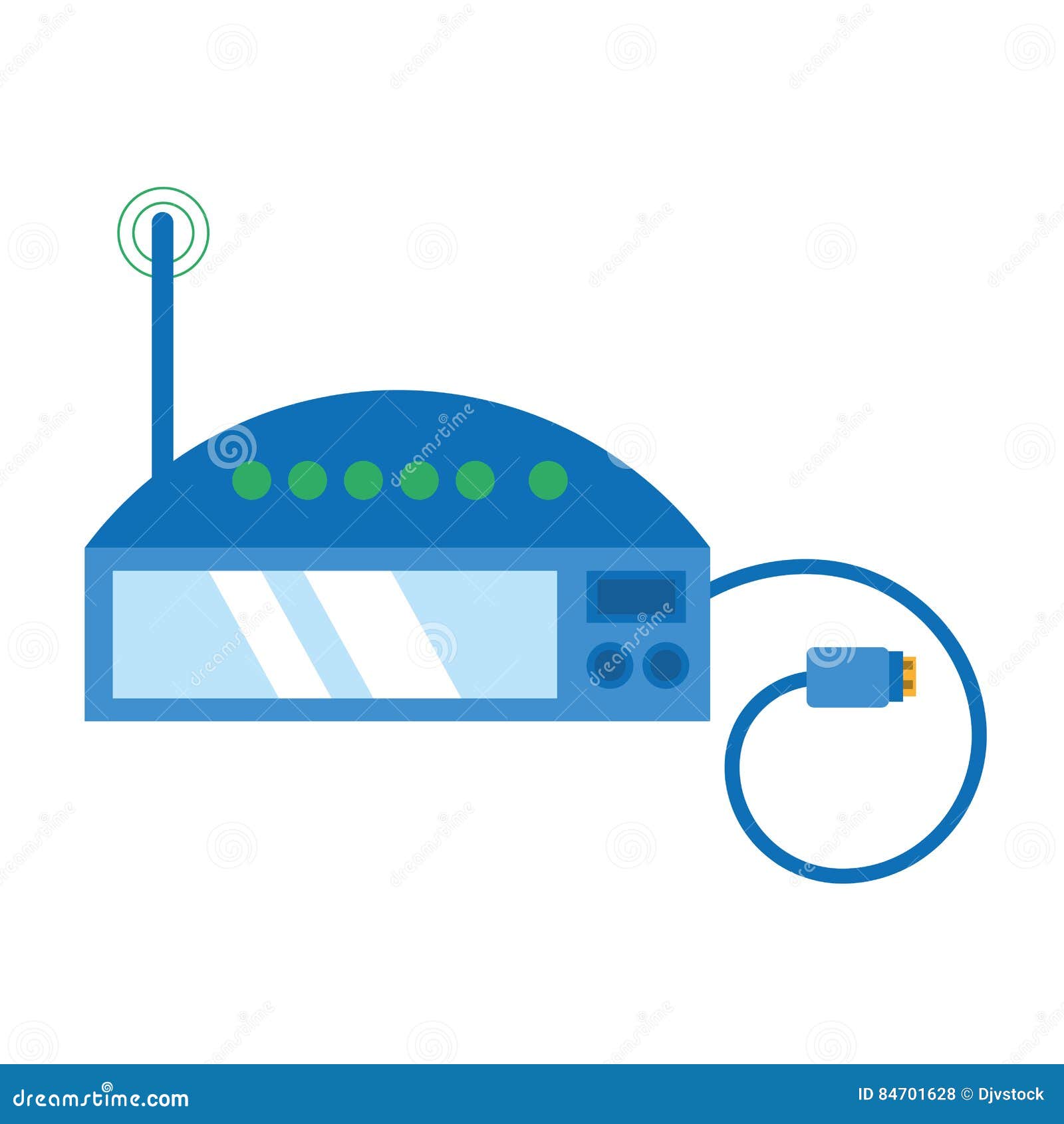 Router Internet Connection Modem Usb Cable Stock Illustration ...