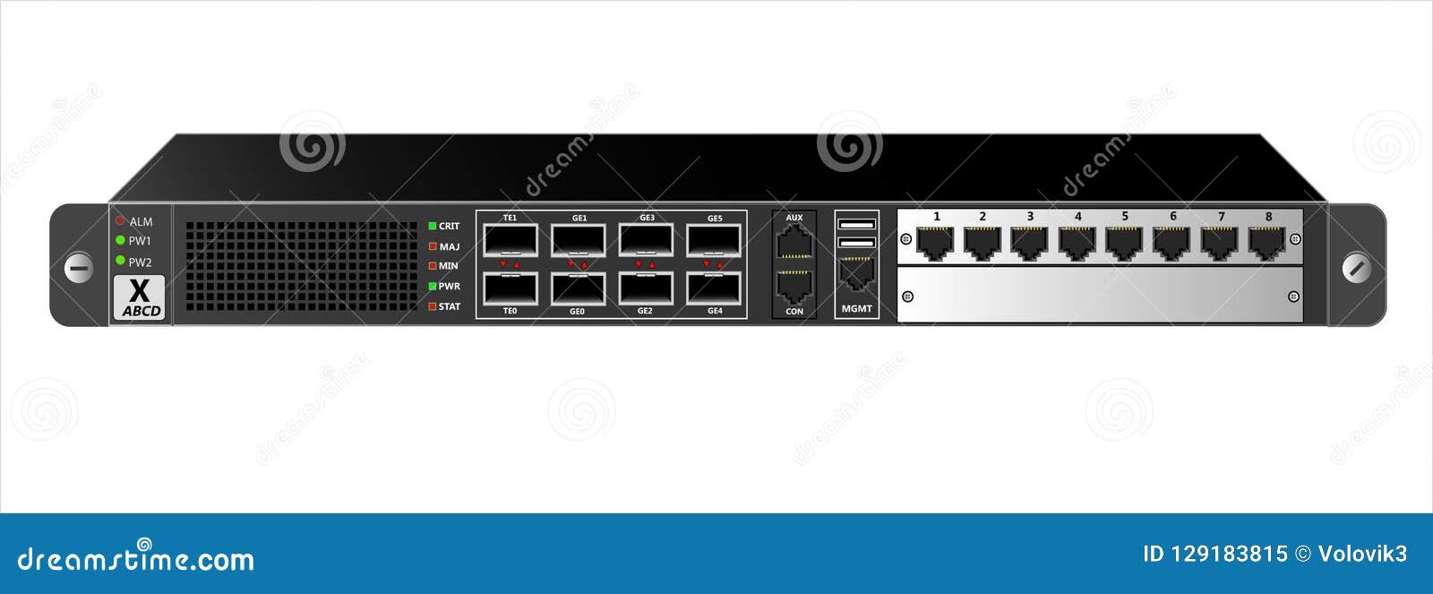 Router IP Traffic In Black For Mounting With A 19 Inch Rack. Additional ...