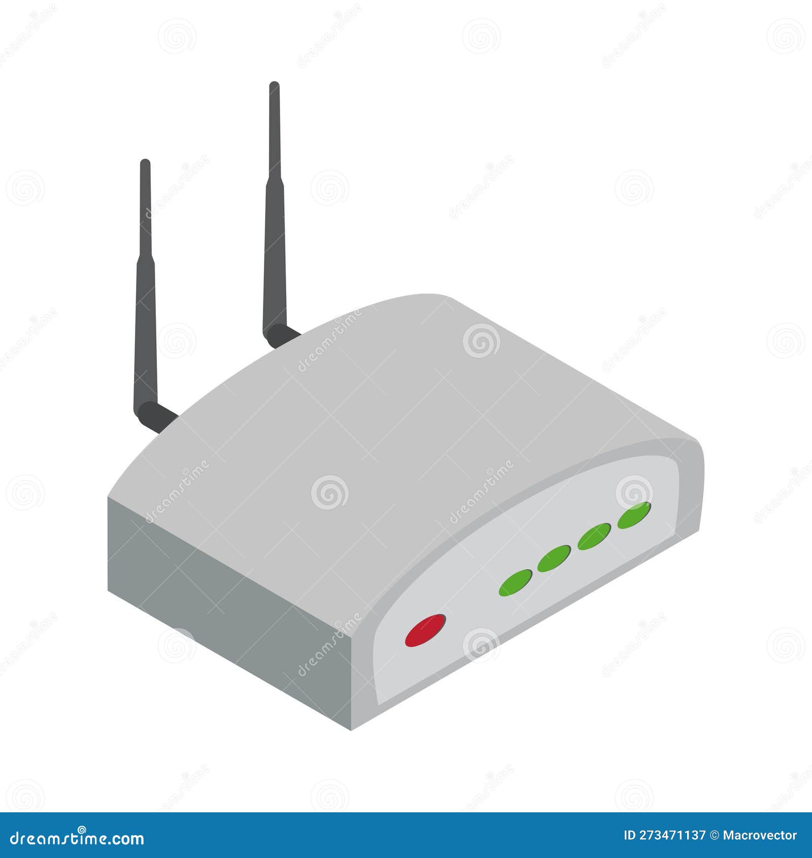 Wi-fi Router Isometric Icon. 3d Line Art Technical Drawing. Editable ...