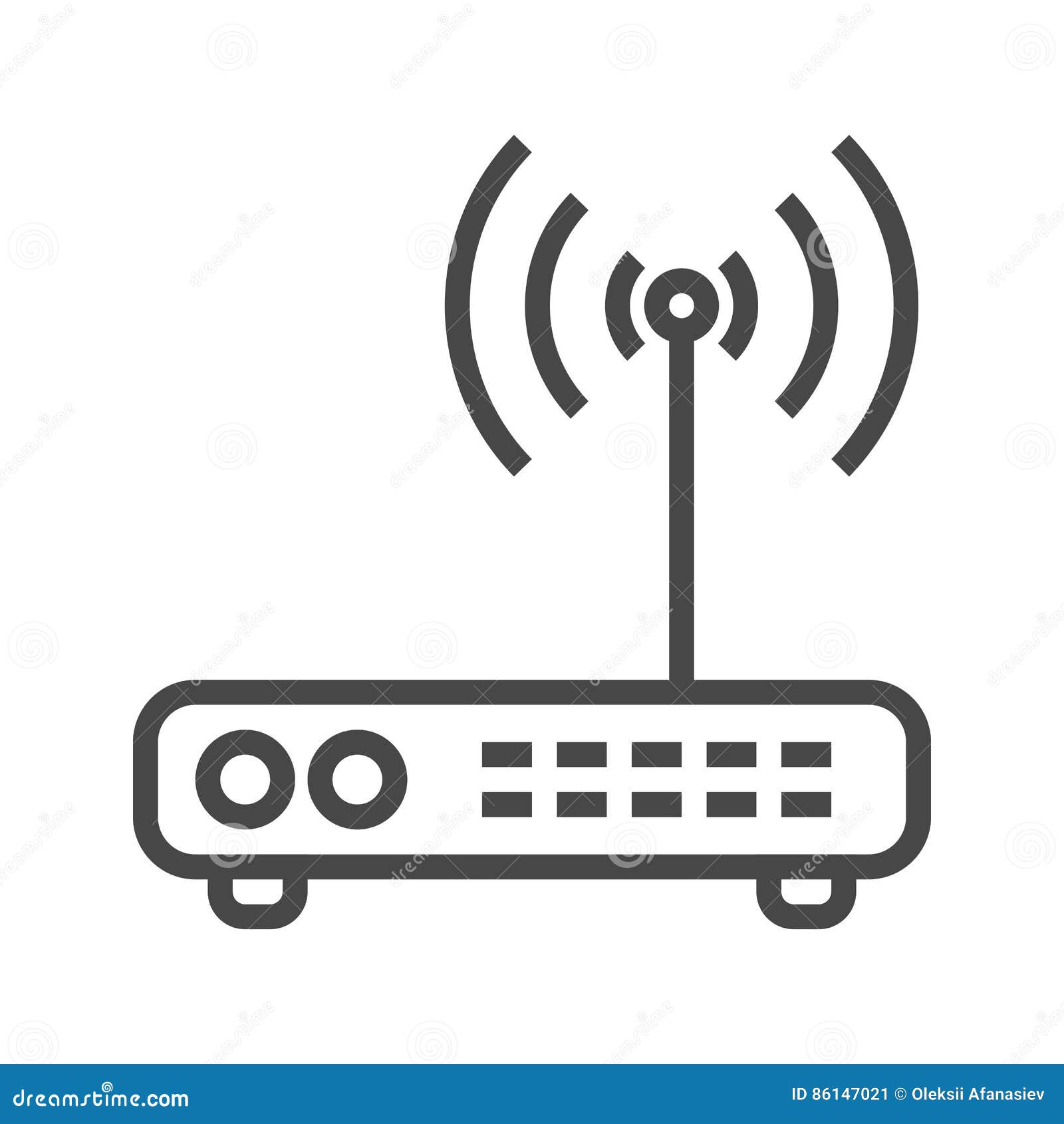 Router Line Icon stock vector. Illustration of connect - 86147021