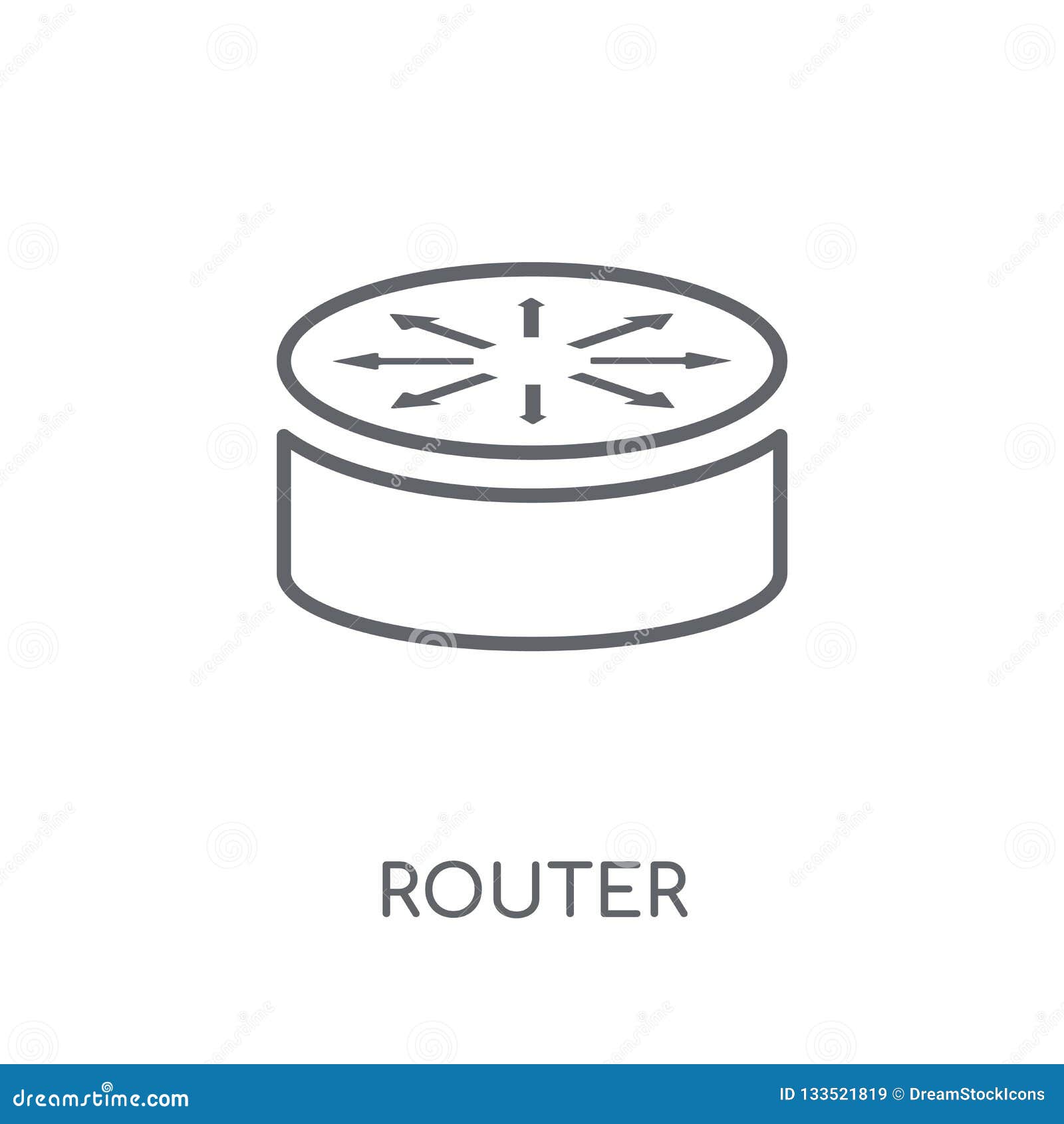 Router Linear Icon. Modern Outline Router Logo Concept on White Stock ...