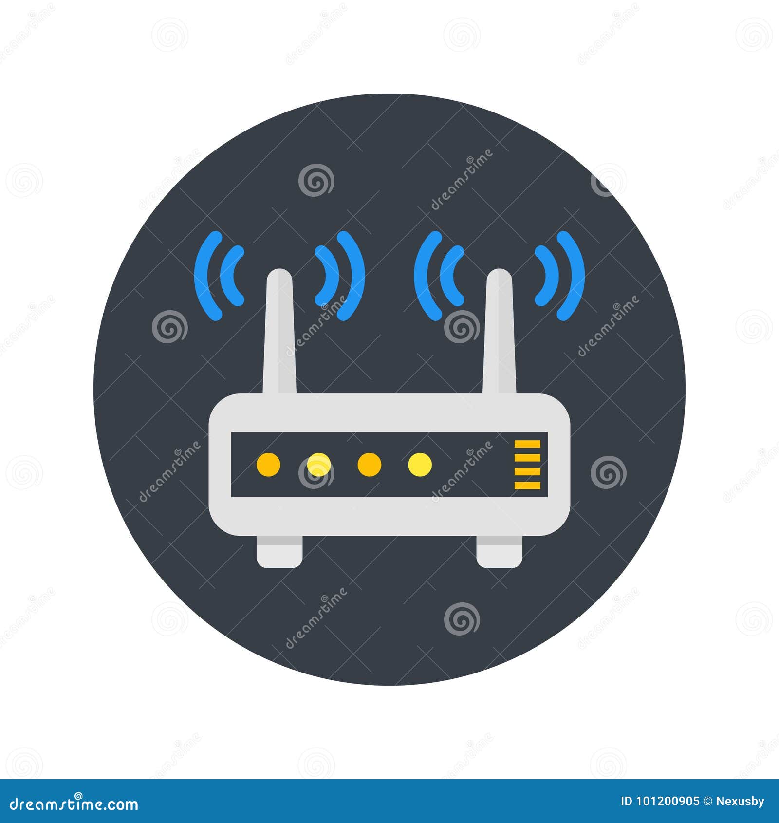Router, Modem Icon in Flat Style Stock Vector - Illustration of data ...
