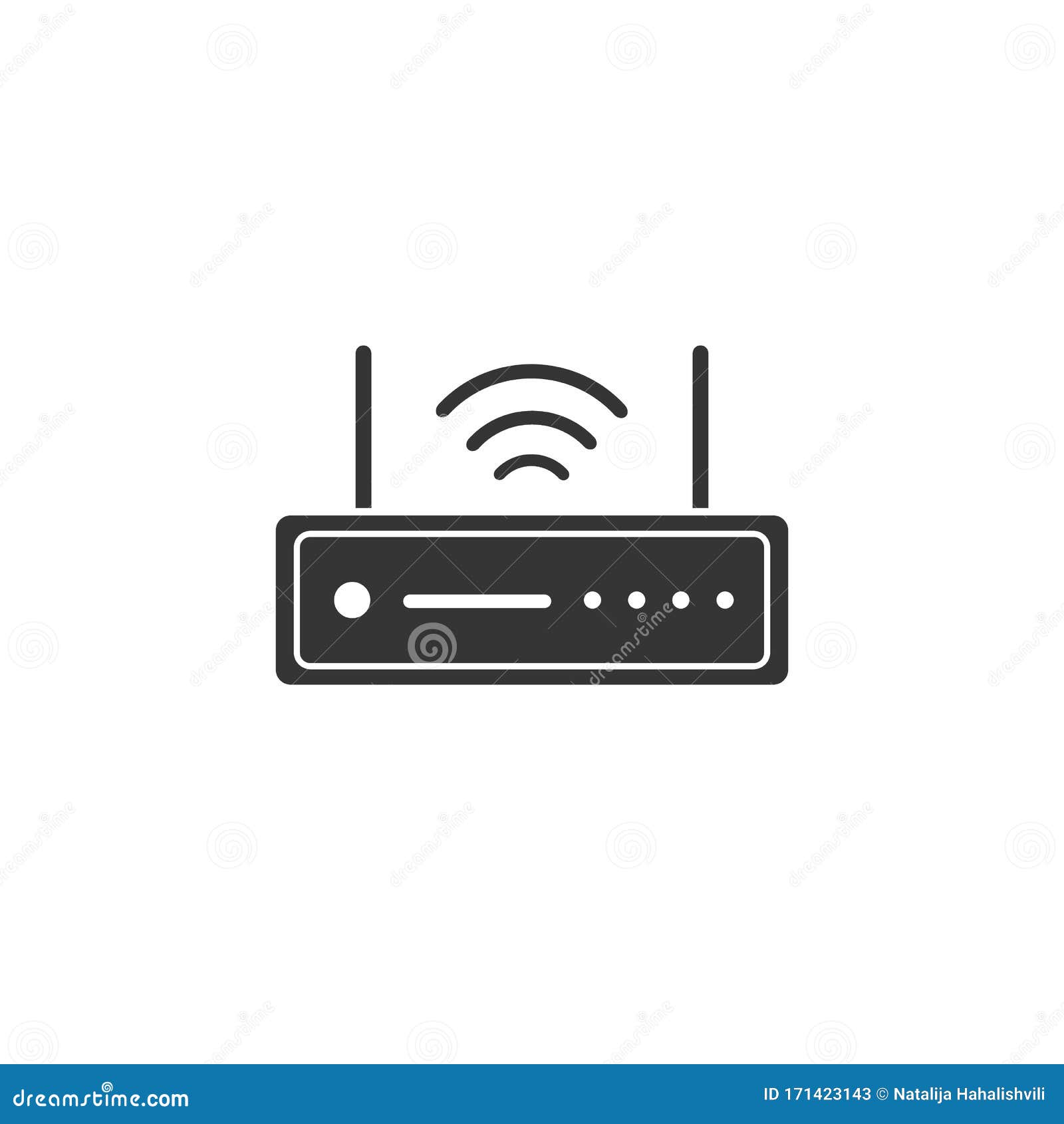 Router Modem Wifi Icon Vector Illustration Flat Stock Vector ...