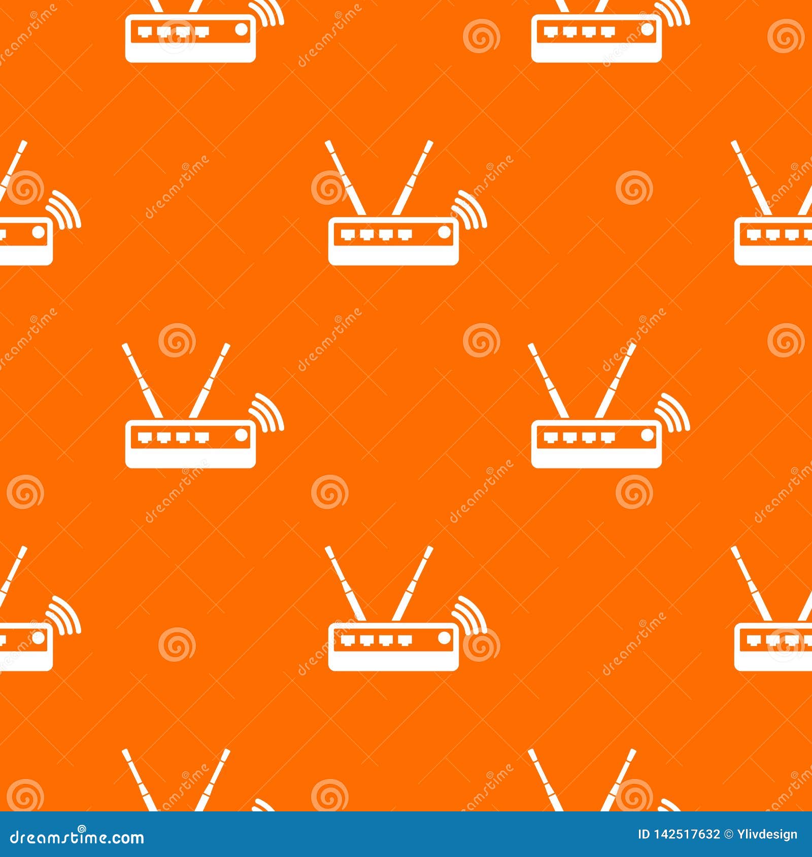 Router Pattern Vector Orange Stock Vector - Illustration of equipment ...