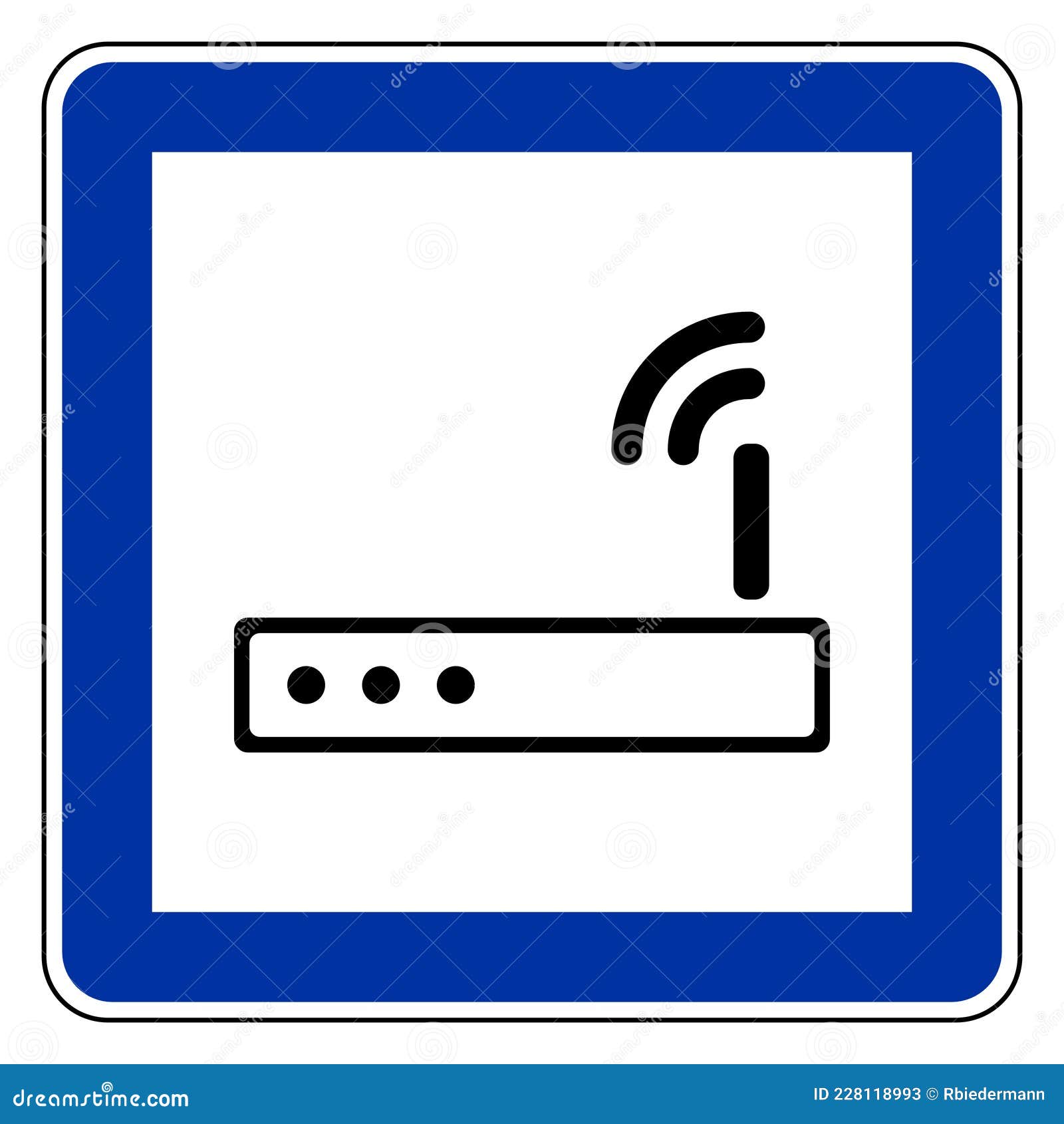 Router and road sign stock vector. Illustration of wireless - 228118993
