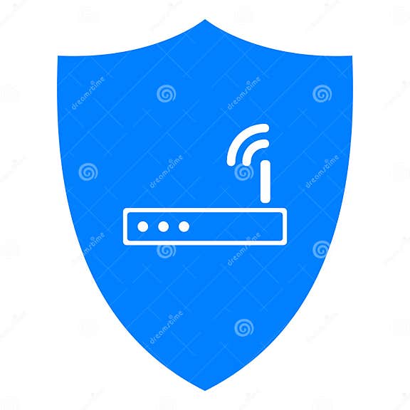 Router and shield stock vector. Illustration of protection - 160739713