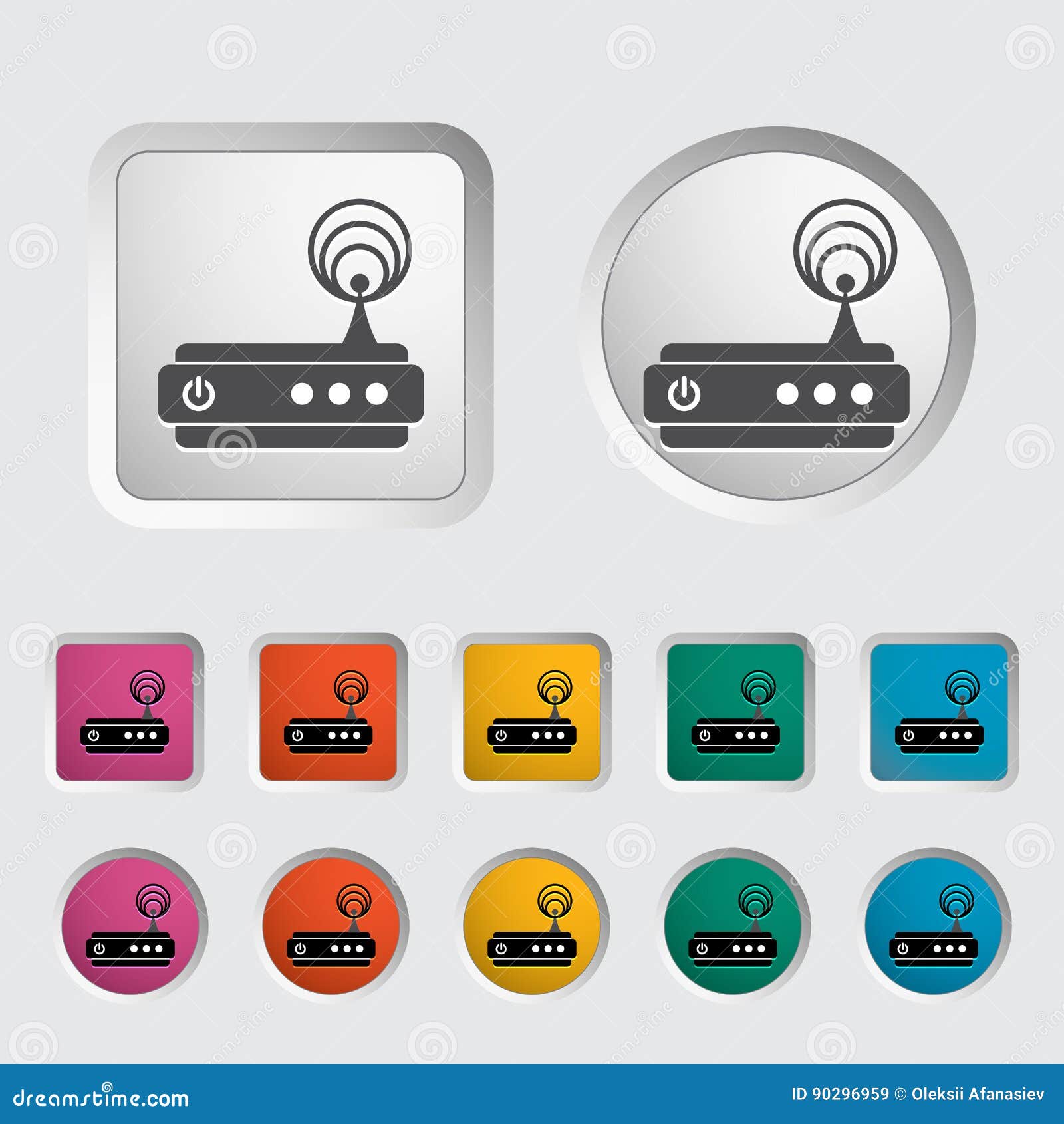 Router single icon. stock vector. Illustration of electronics - 90296959