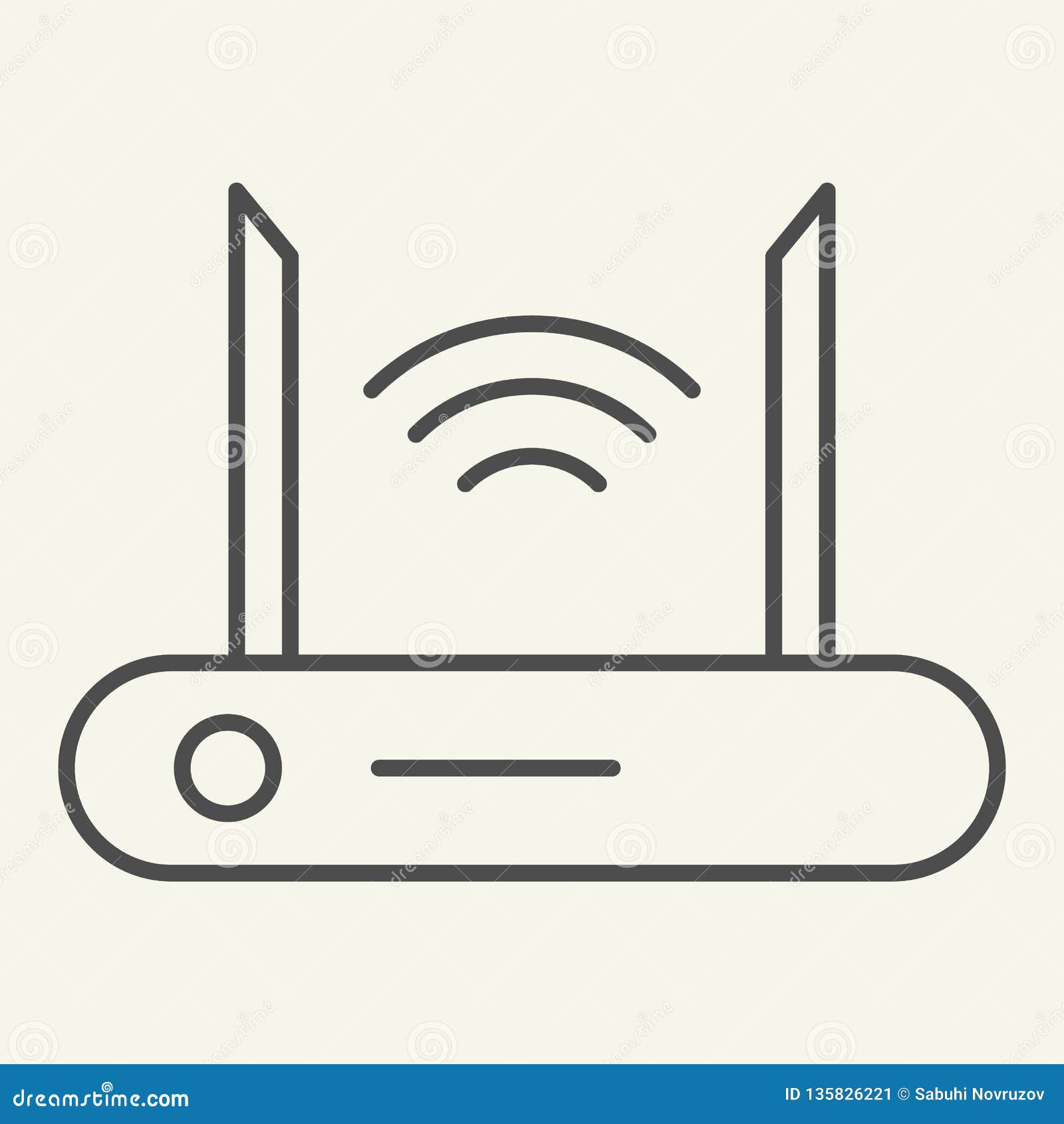 Router Thin Line Icon. Wi-fi Vector Illustration Isolated on White ...