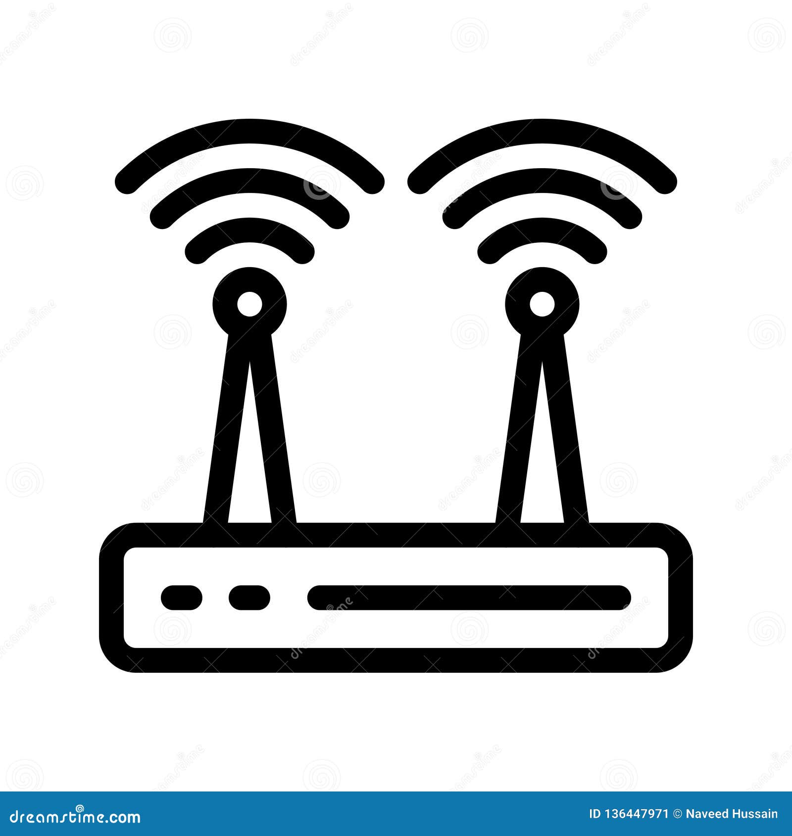 Router vector line icon stock vector. Illustration of icon - 136447971