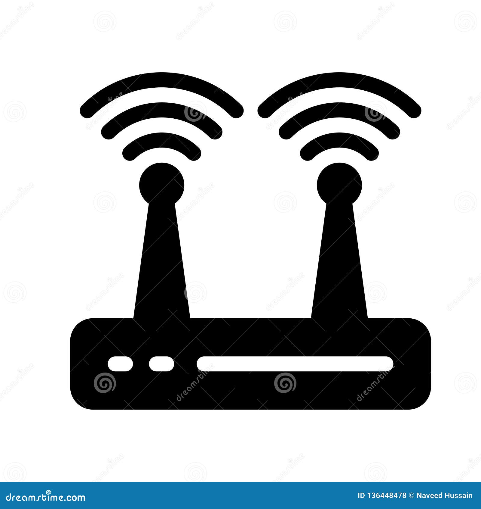 Router vector glyphs icon stock vector. Illustration of vector - 136448478