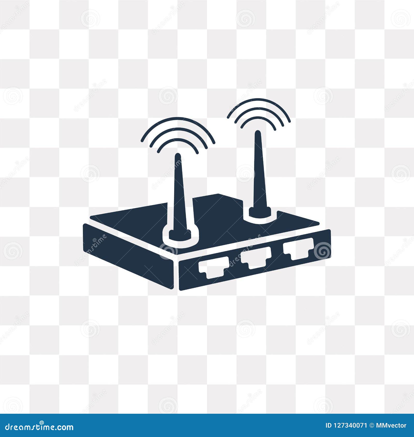 Router Vector Icon Isolated on Transparent Background, Router T Stock ...