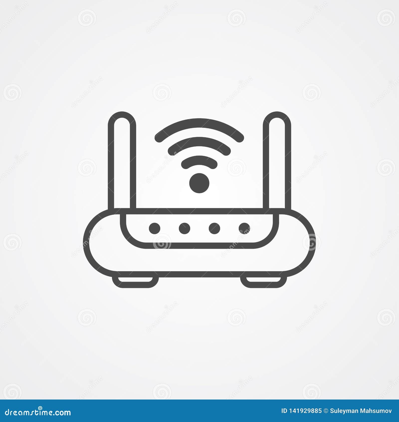 Router Vector Icon Sign Symbol Stock Vector - Illustration of concept ...