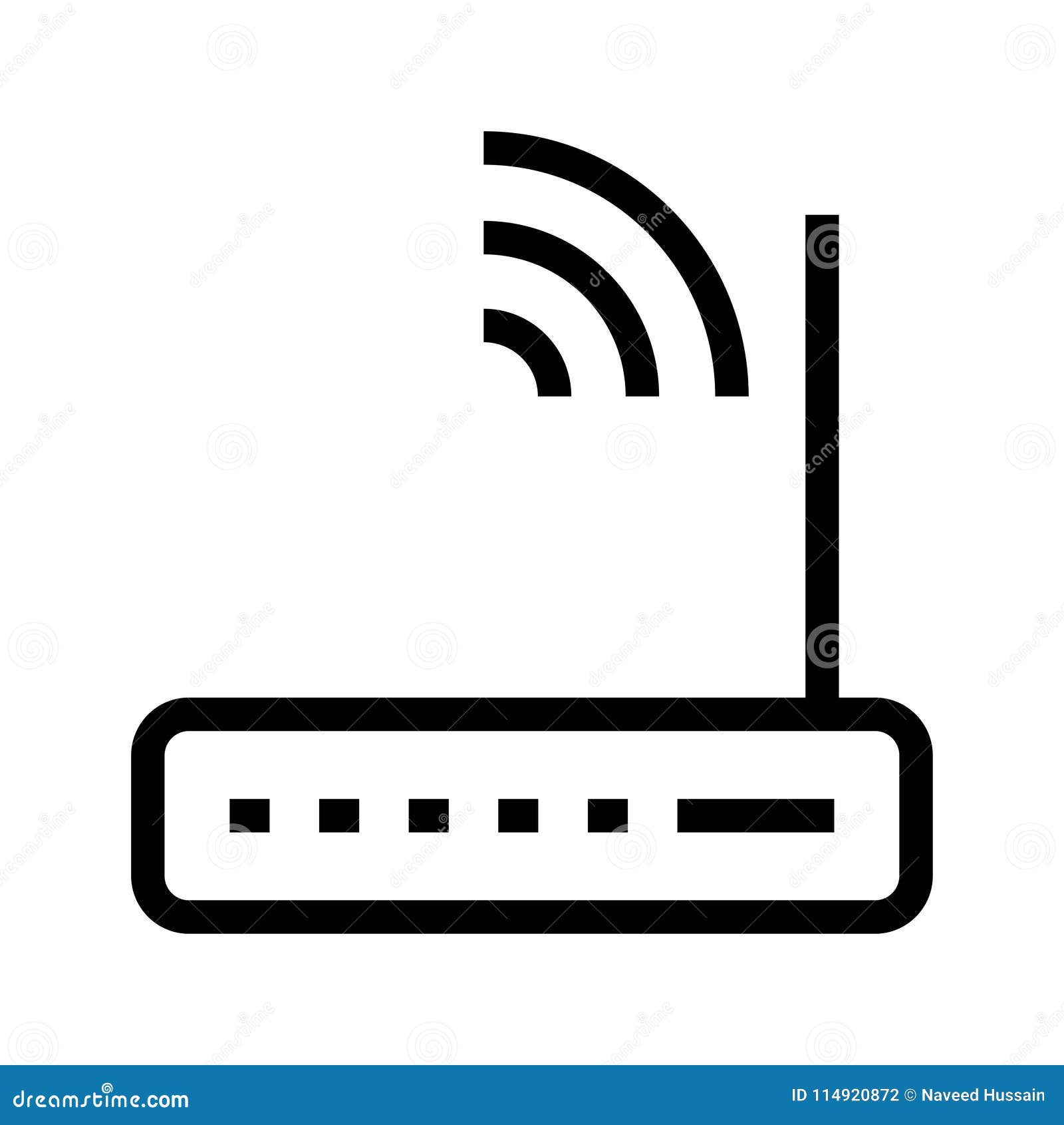 Router vector line icon stock vector. Illustration of router - 114920872