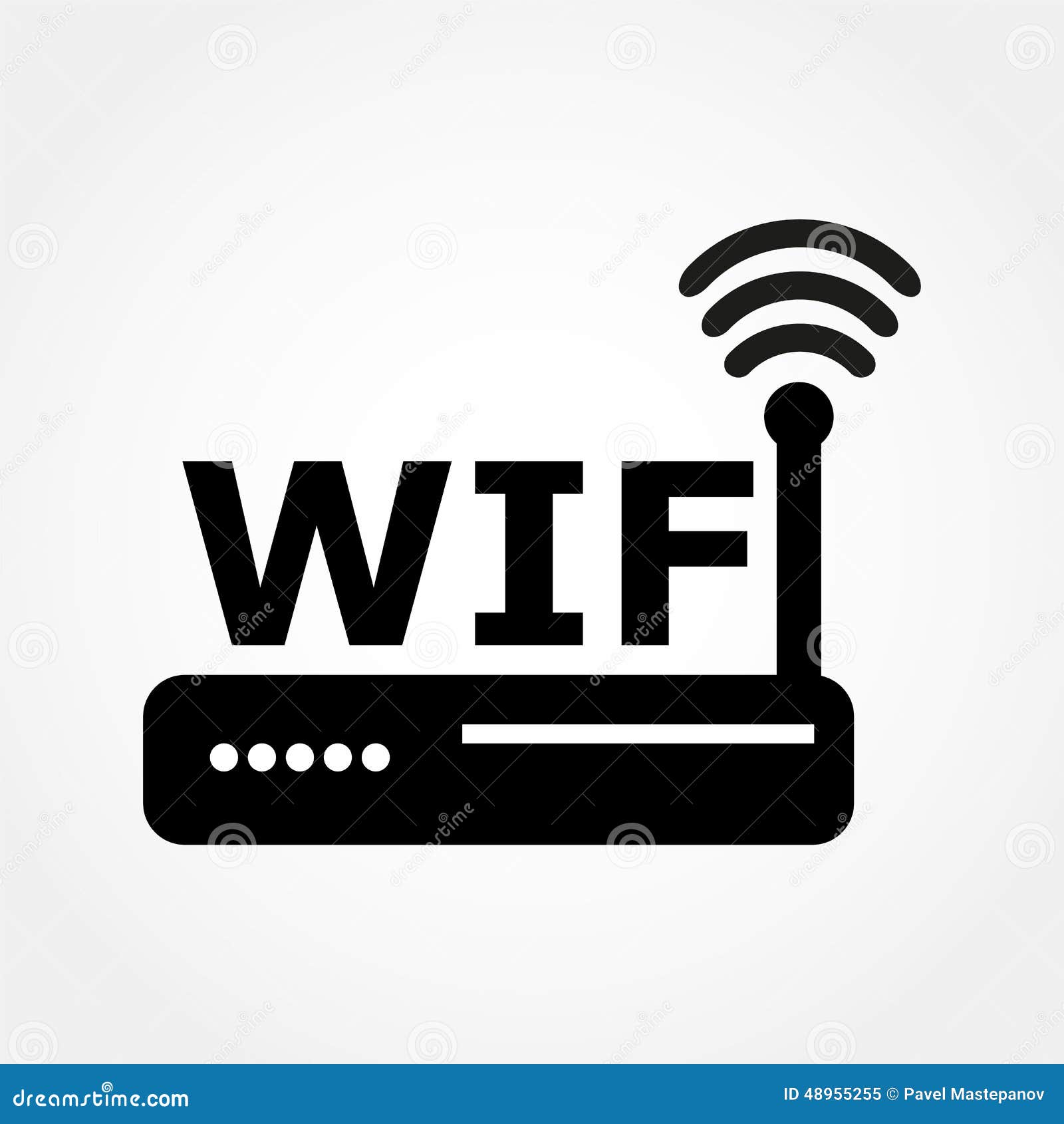 Router and Wi fi icon stock vector. Illustration of broadcasting - 48955255