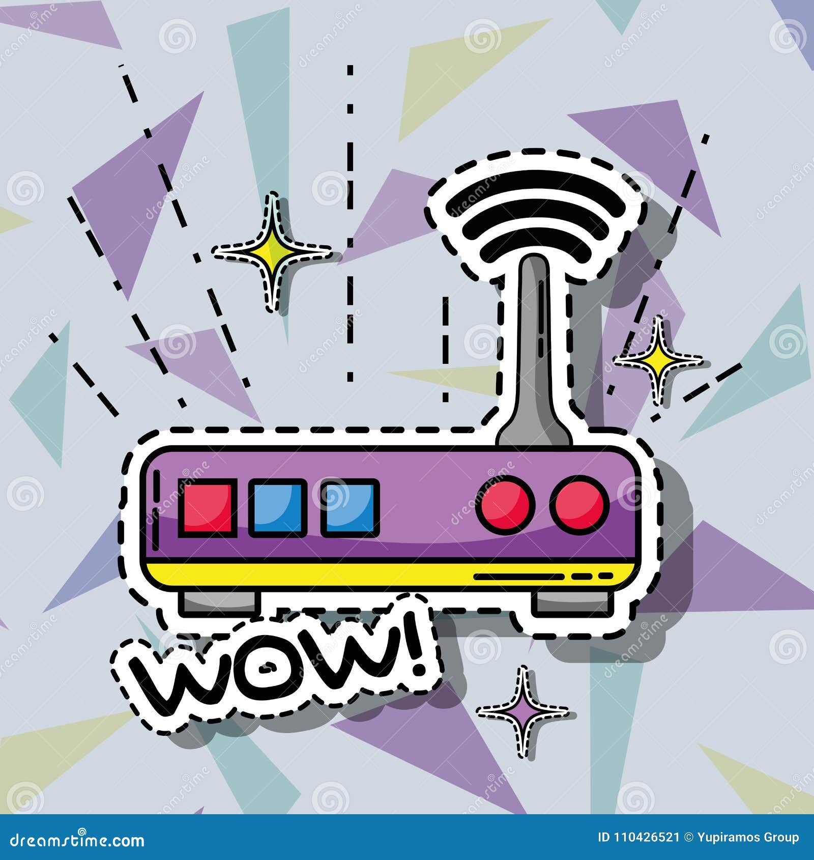 Router Wifi Data Technology Patch Sticker Stock Vector - Illustration ...