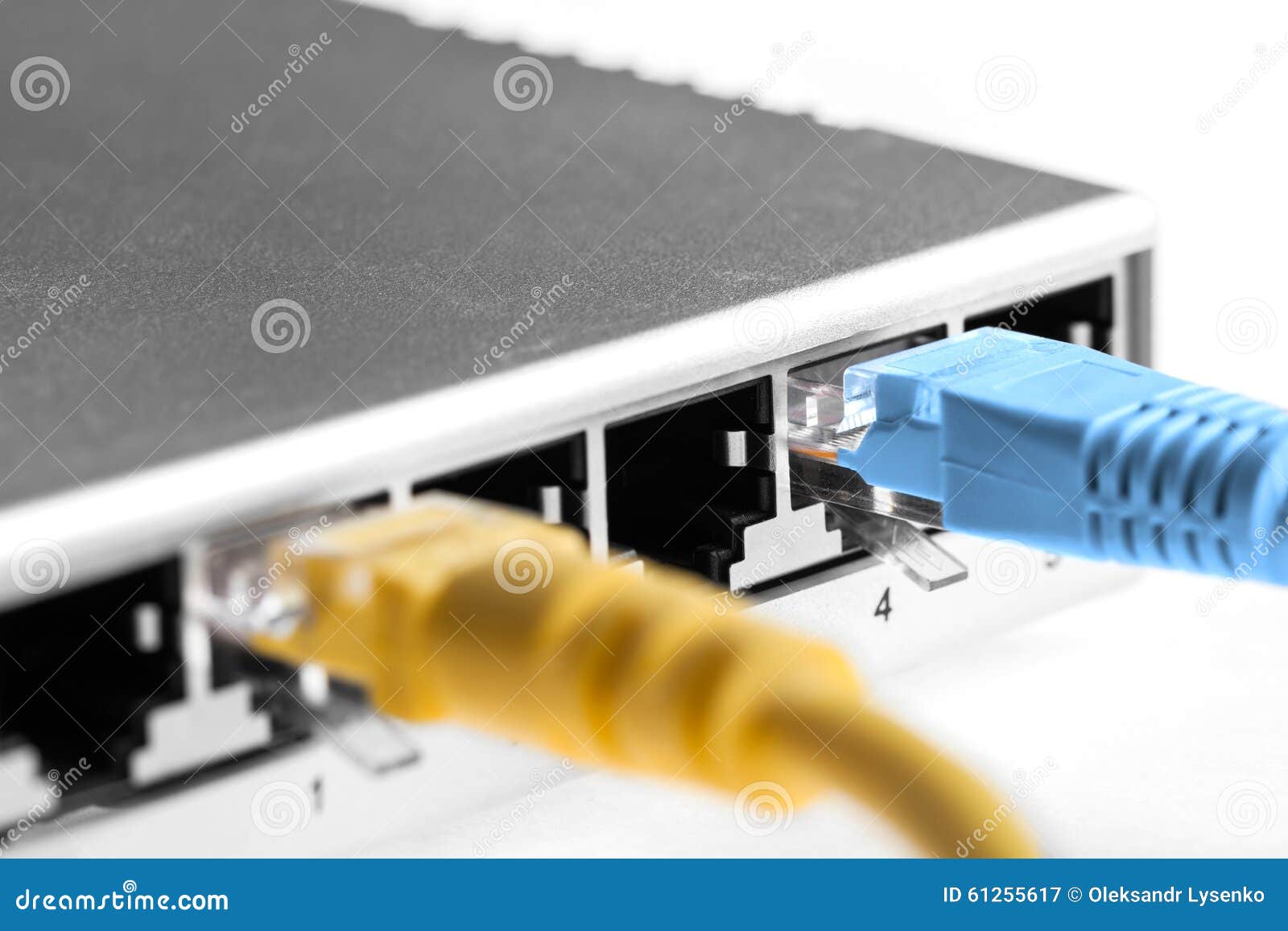 Router with wires closeup stock image. Image of cables - 61255617