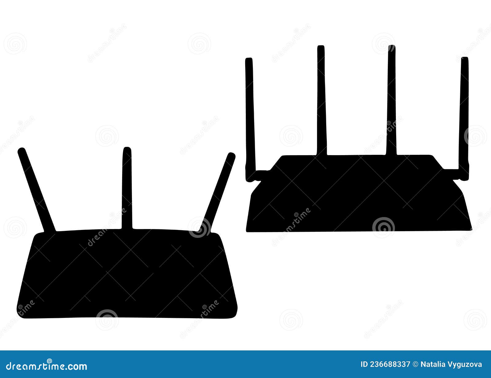 Routers are Great for Home and Office Use. Stock Vector - Illustration ...