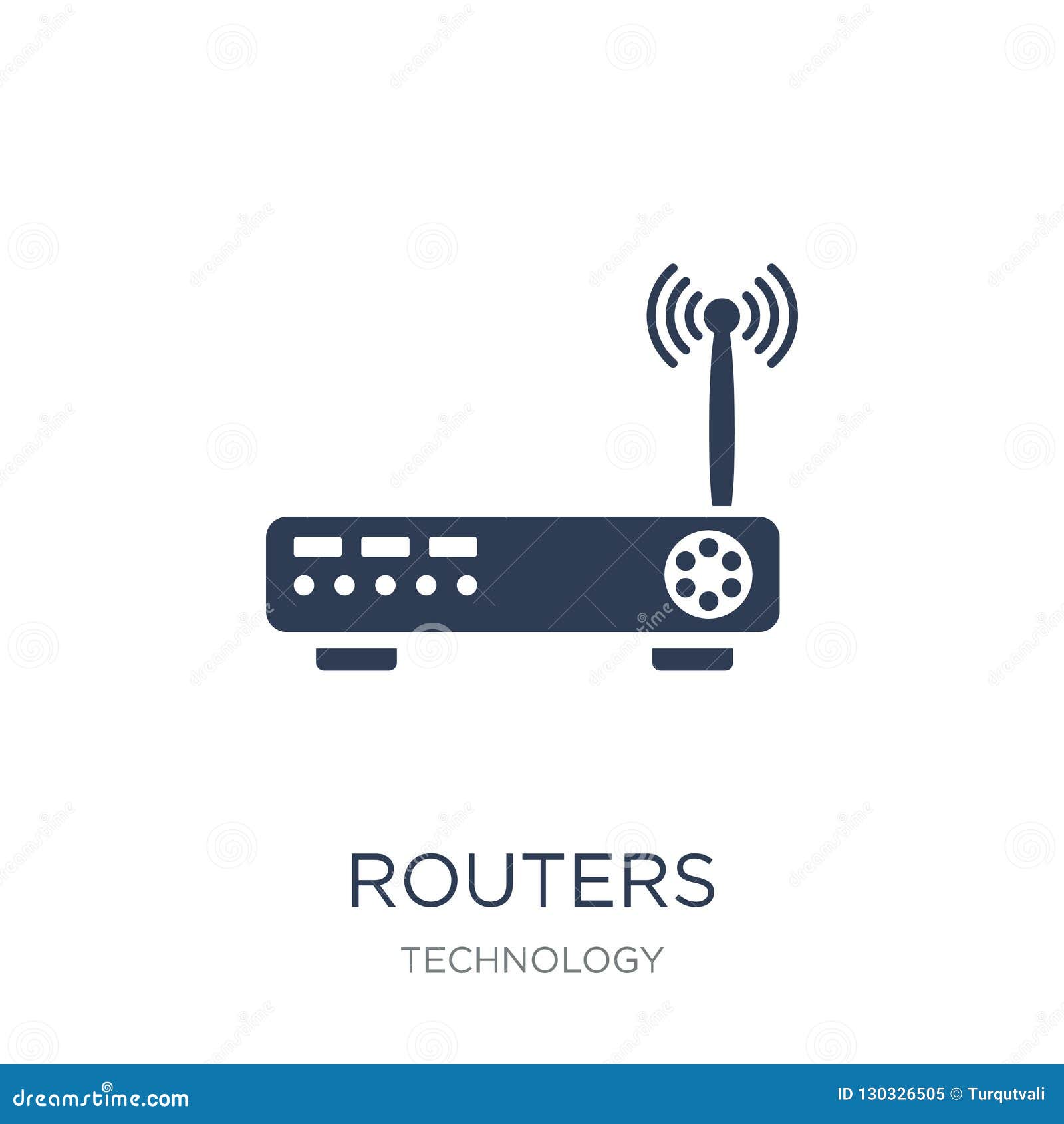 Routers Icon. Trendy Flat Vector Routers Icon On White Background From ...