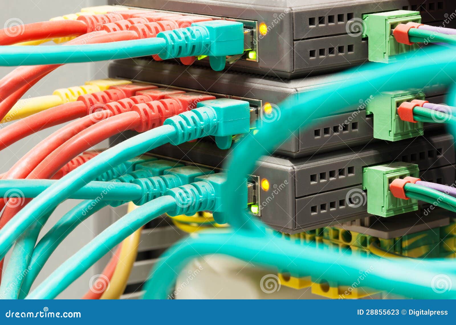 Routers with Network Cables Stock Image - Image of connection ...
