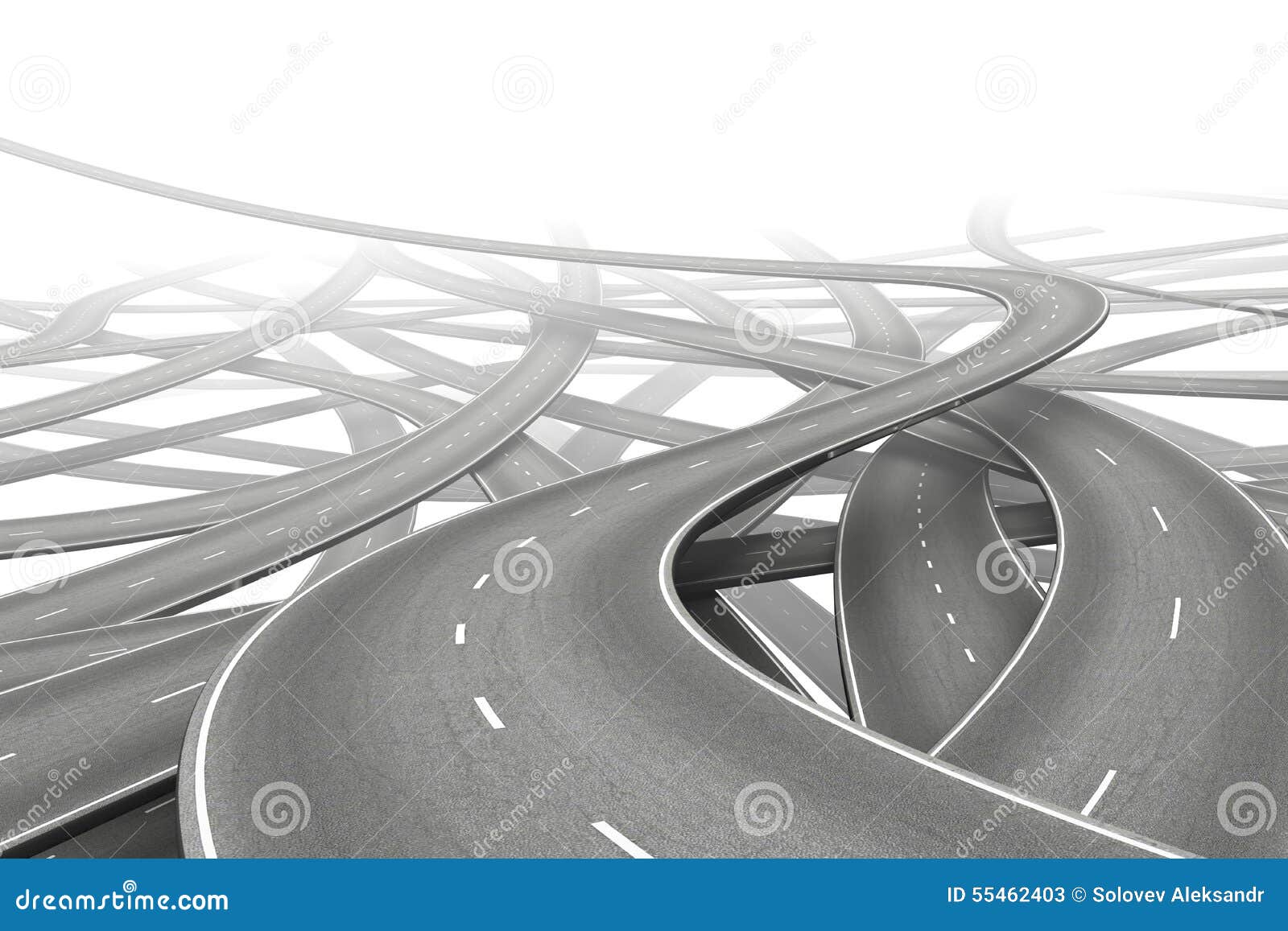 Routes multiples illustration stock. Illustration du navigation - 55462403
